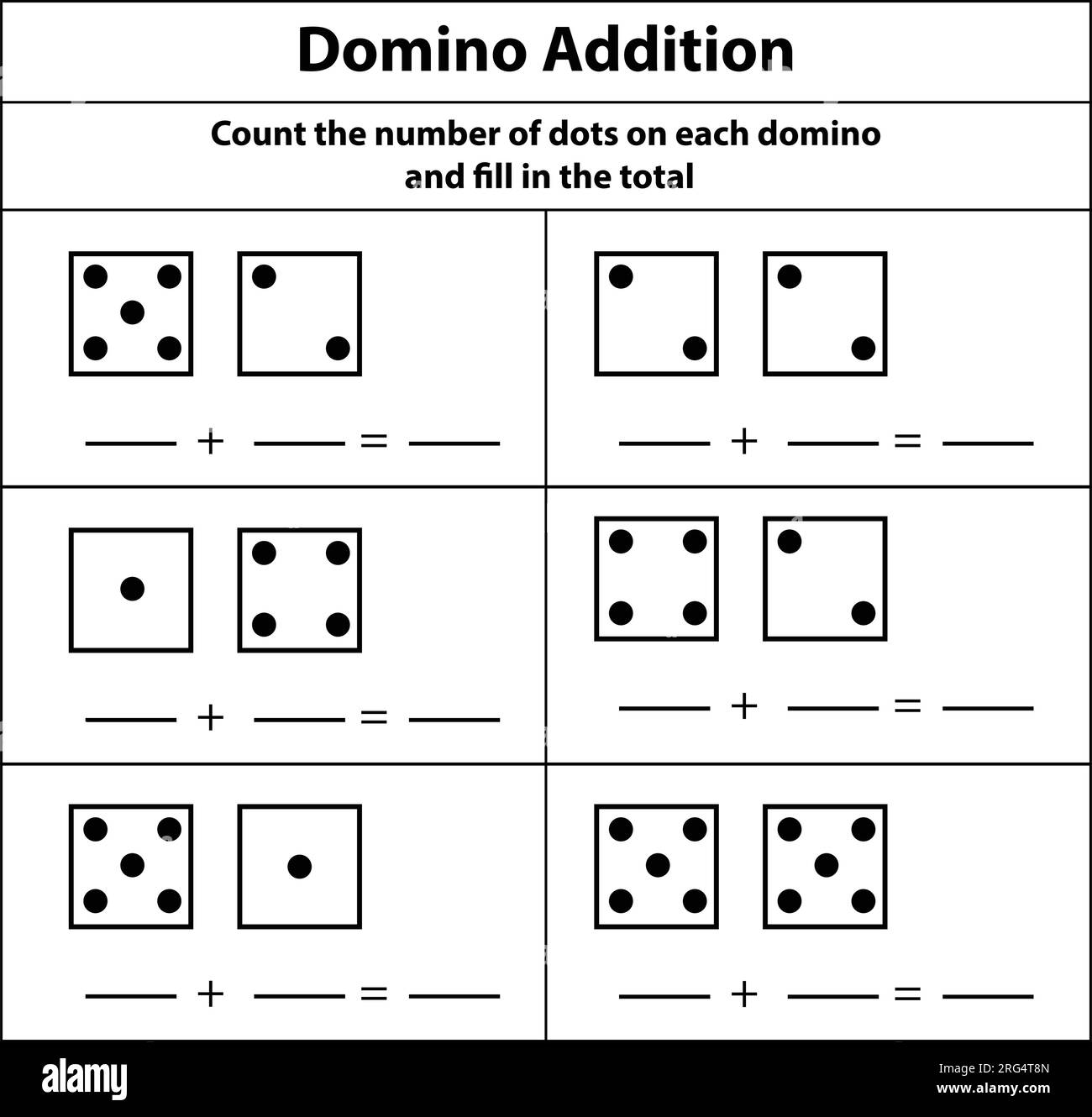 L'addition Domino compte le nombre de points que chaque domino remplit ...