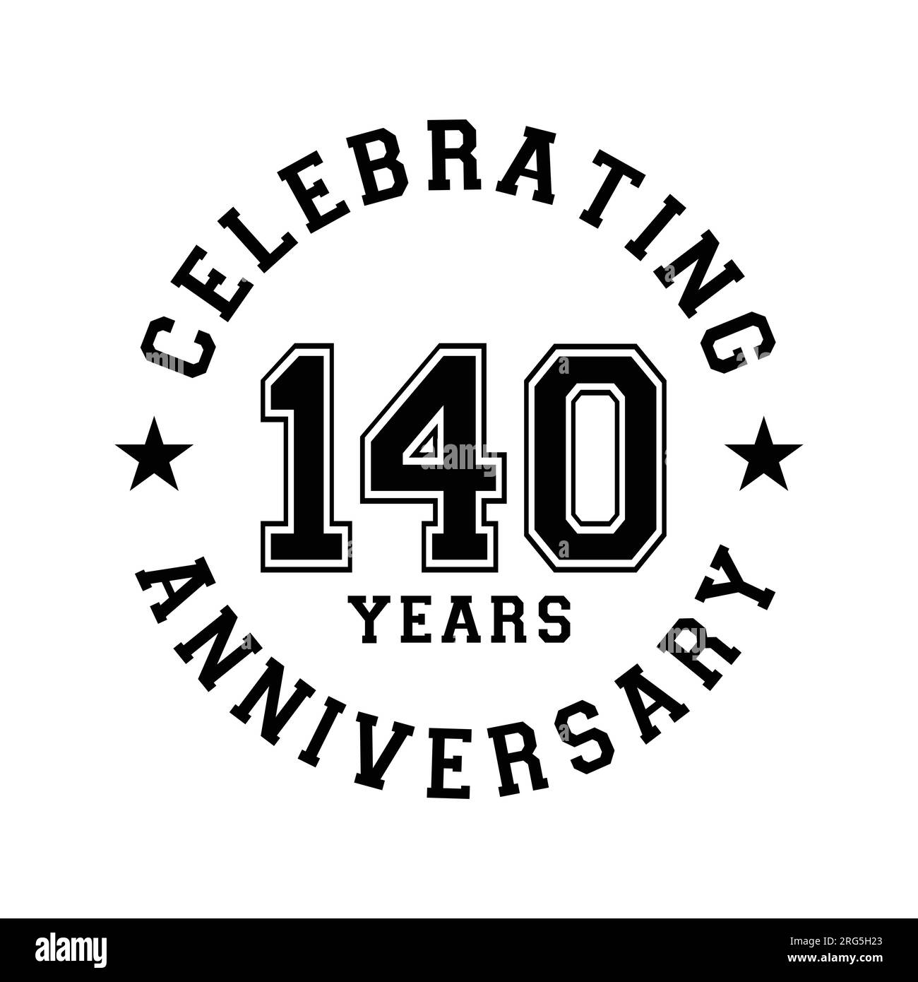 modèle de conception de célébration d'anniversaire de 140 ans. 140e ...