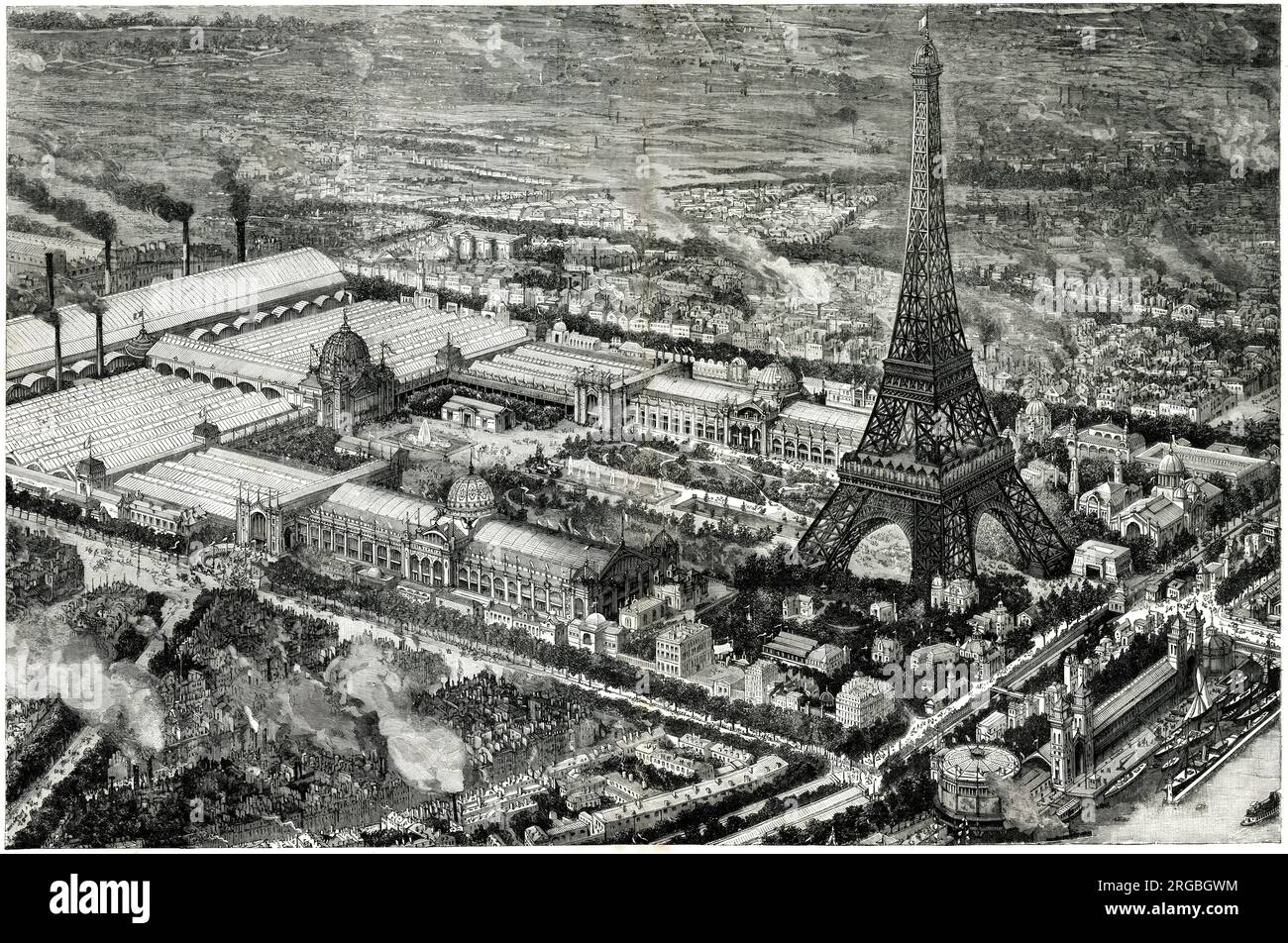 Vue aérienne de l'exposition universelle de Paris, 1889 Photo Stock - Alamy Vue aérienne de l'exposition universelle de Paris, 1889 Photo Stock - Alamy