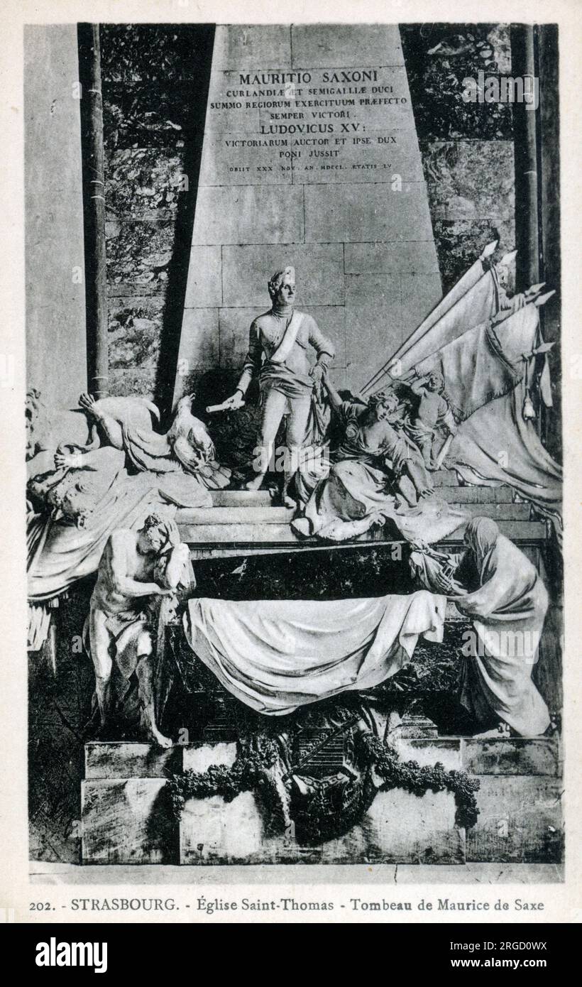 Le grand mausolée baroque tardif du Maréchal Maurice de Saxe (Maurice ...