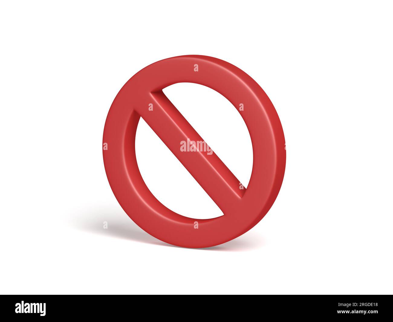 Panneau interdit isolé sur fond blanc. Symbole. Interdiction. Signe ...