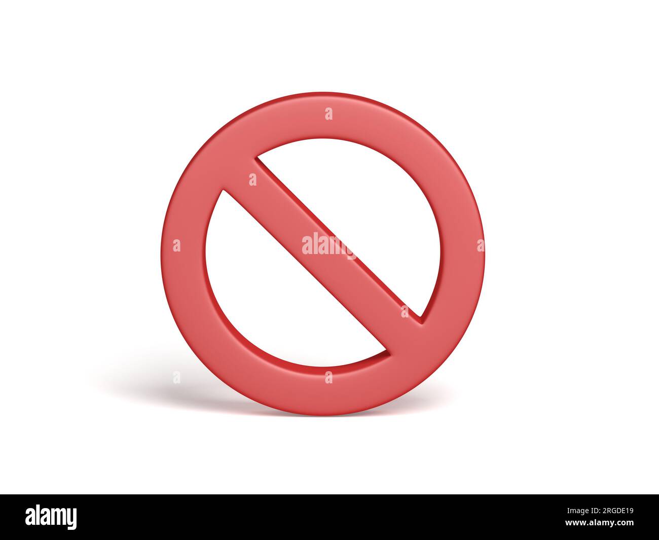 Panneau interdit isolé sur fond blanc. Symbole. Interdiction. Signe ...