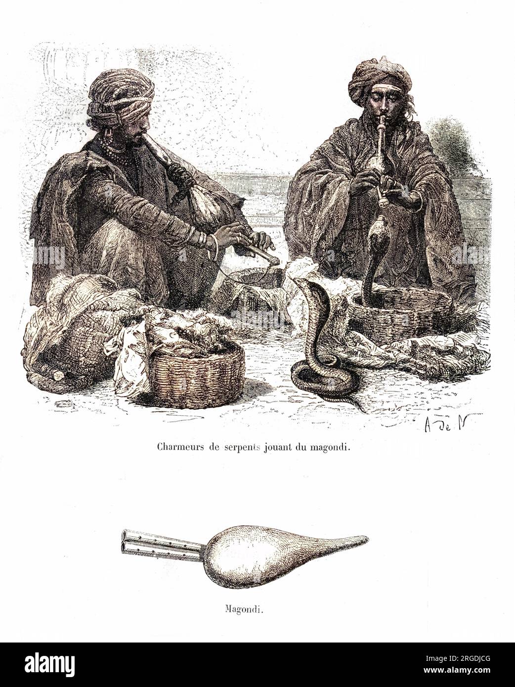 Un magondi, un instrument de vent musical indien semblable à un ...