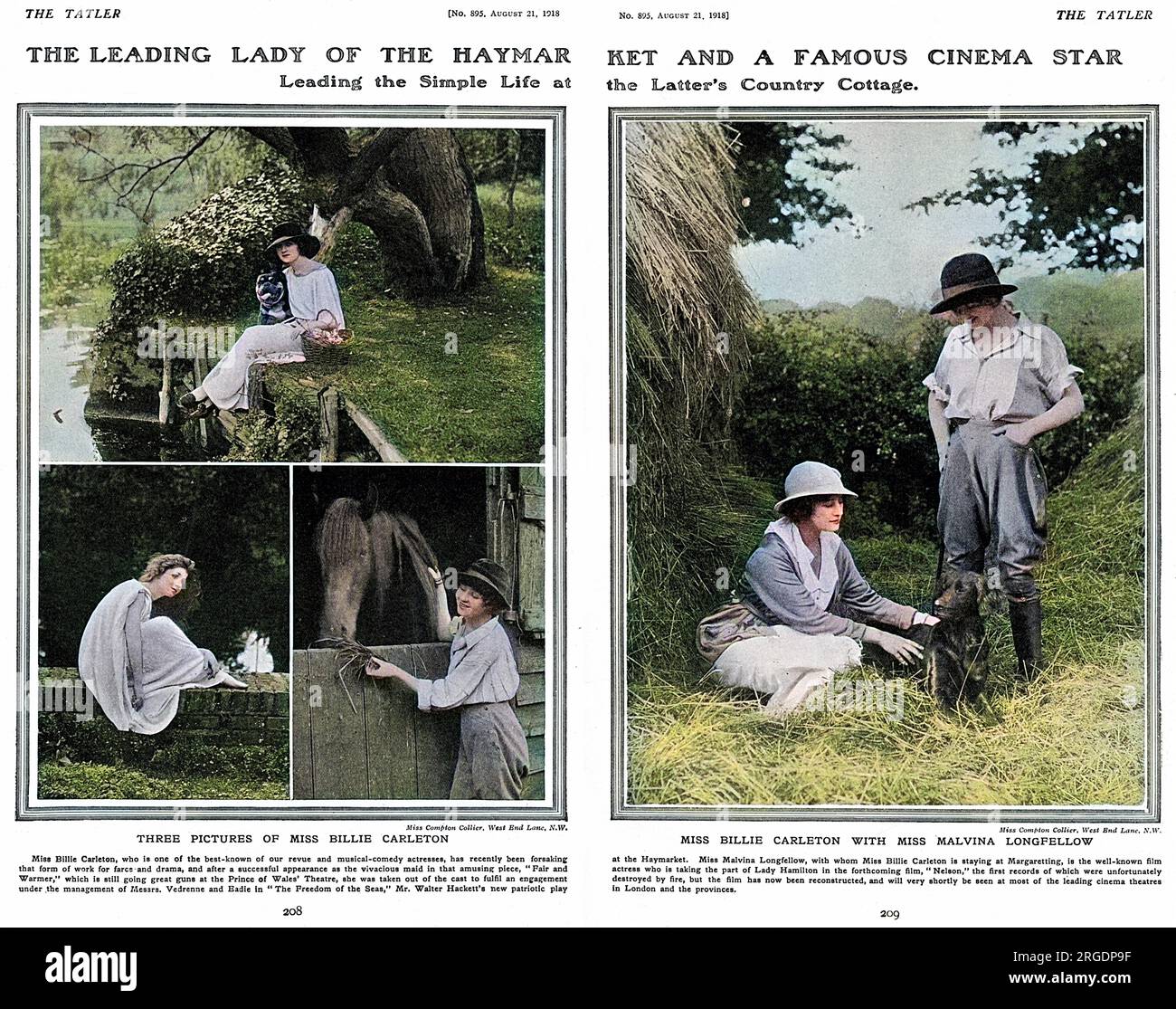 Une double page de photographies présentant le profil de Billie ...