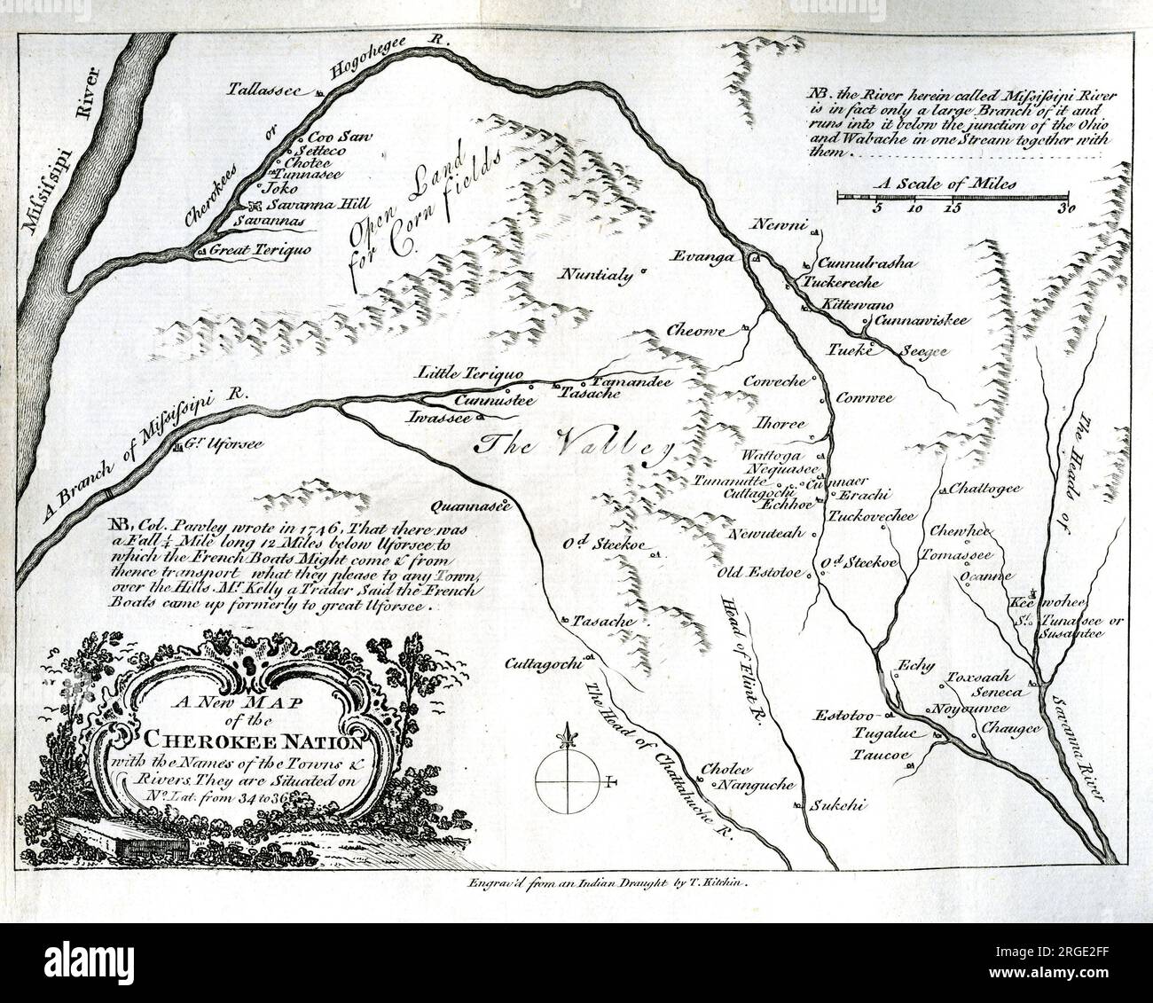 Map of cherokee nation Banque de photographies et d’images à haute ...