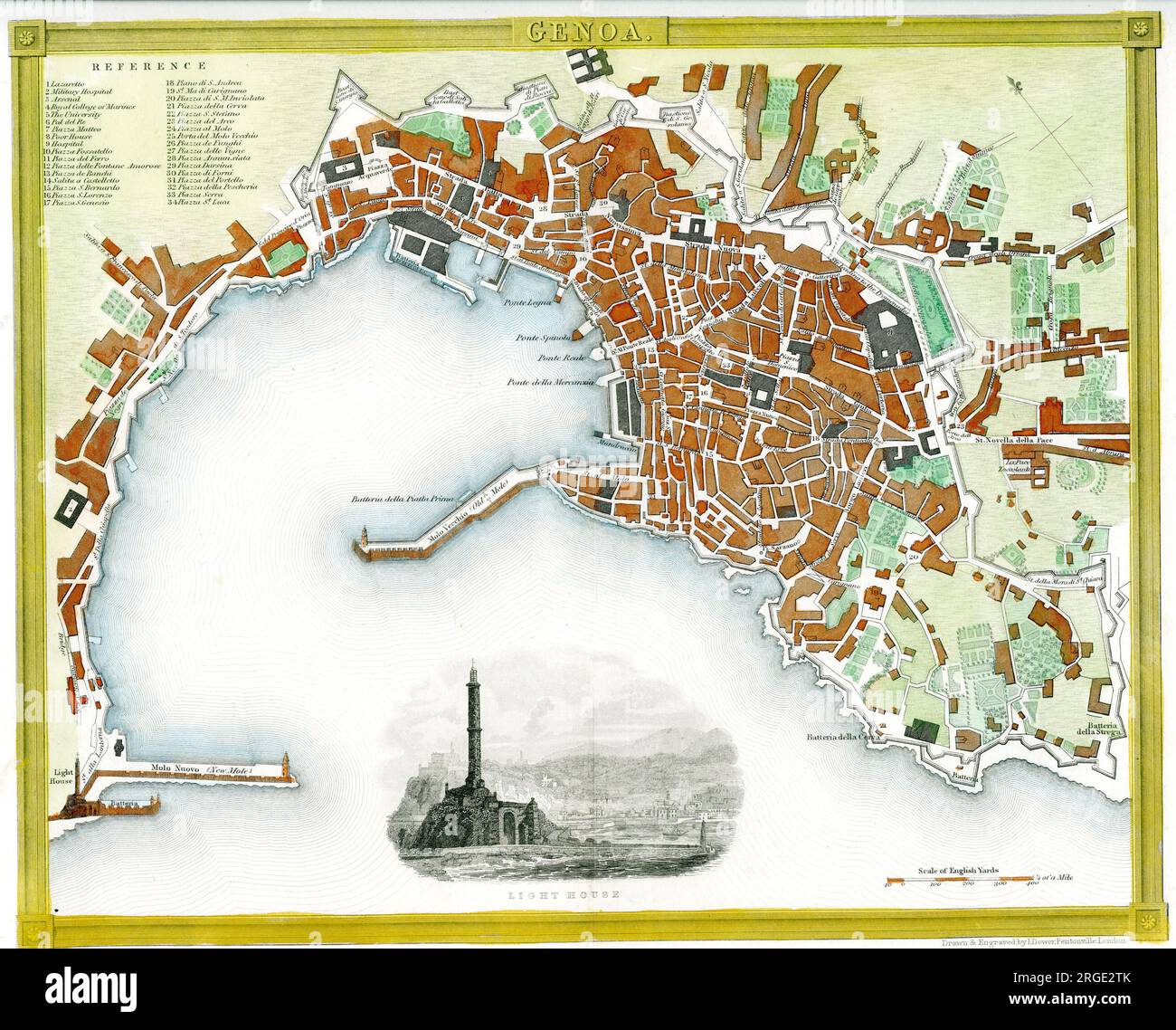 Genoa map Banque de photographies et d’images à haute résolution - Alamy