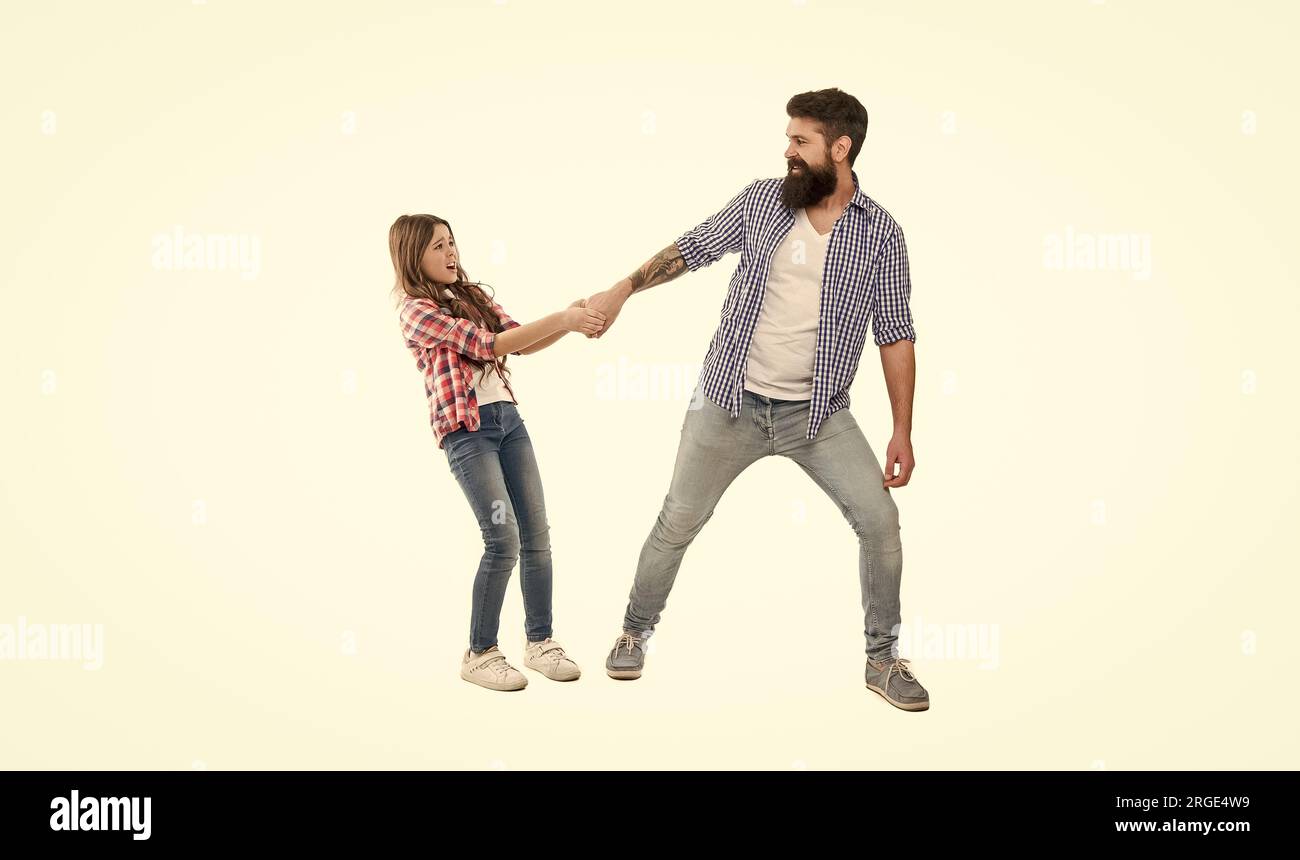 Malentendu et protestation. Restez dans votre position. Père enfant se ...