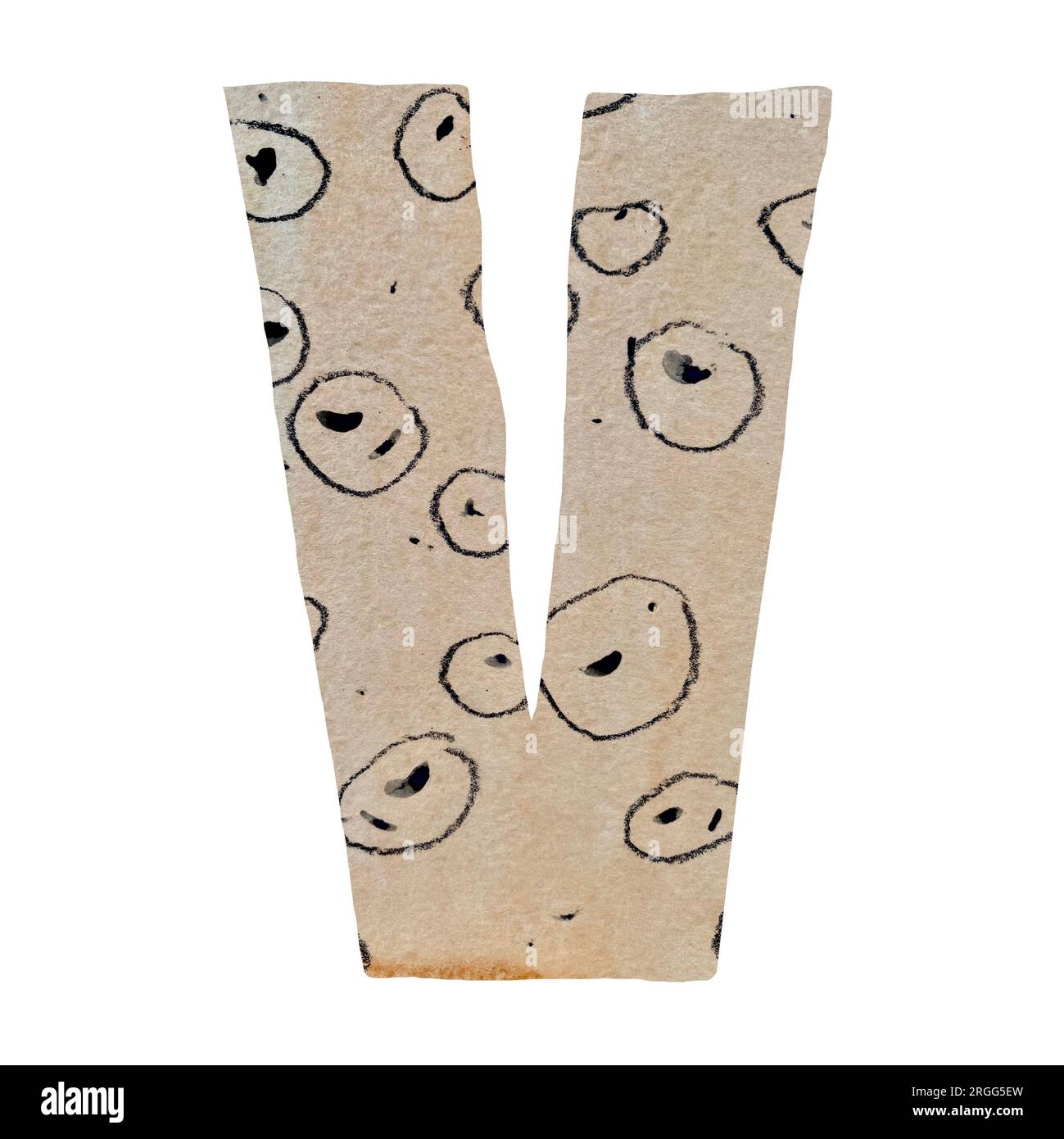 Lettre cursive majuscule v Banque de photographies et d’images à haute ...