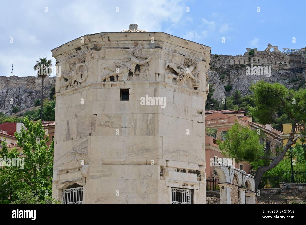 Monument de la Tour des vents, quartier de Plaka, Athènes, Grèce Photo ...