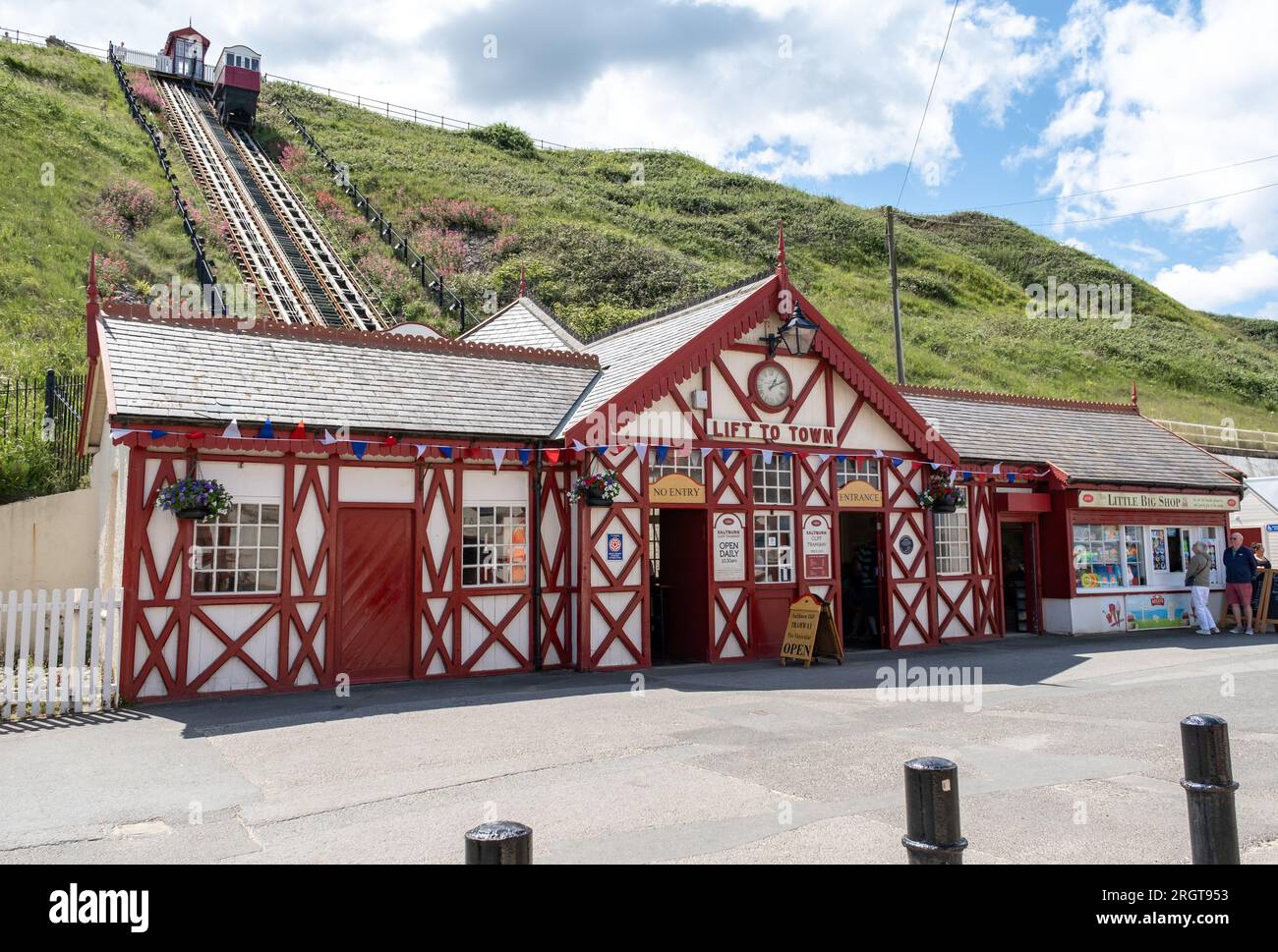 L'extérieur du funiculaire de Saltburn ou de la billetterie du tramway ...