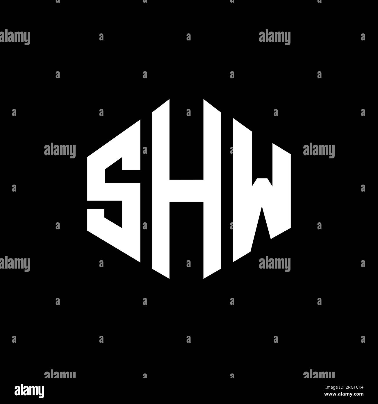 Lettre shw logo Banque d'images noir et blanc - Alamy