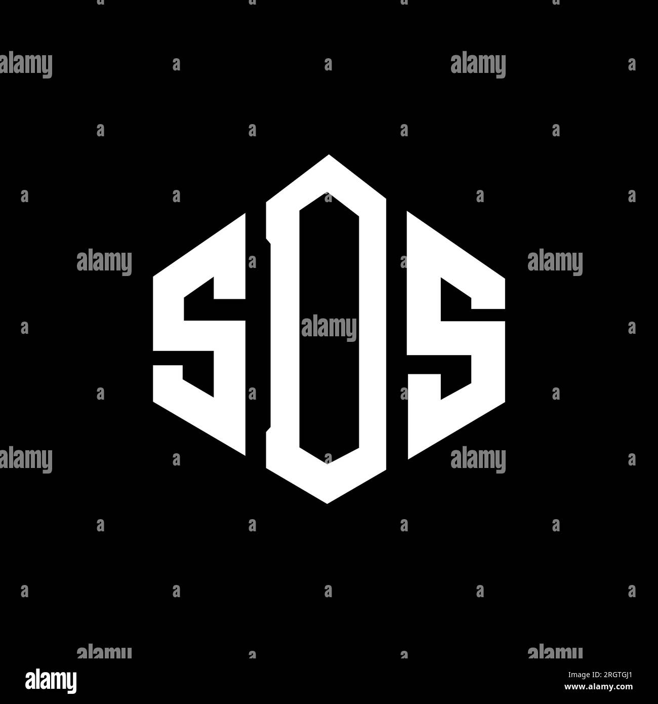 Logo de lettre SDS avec forme polygonale. Logo en forme de polygone SDS ...