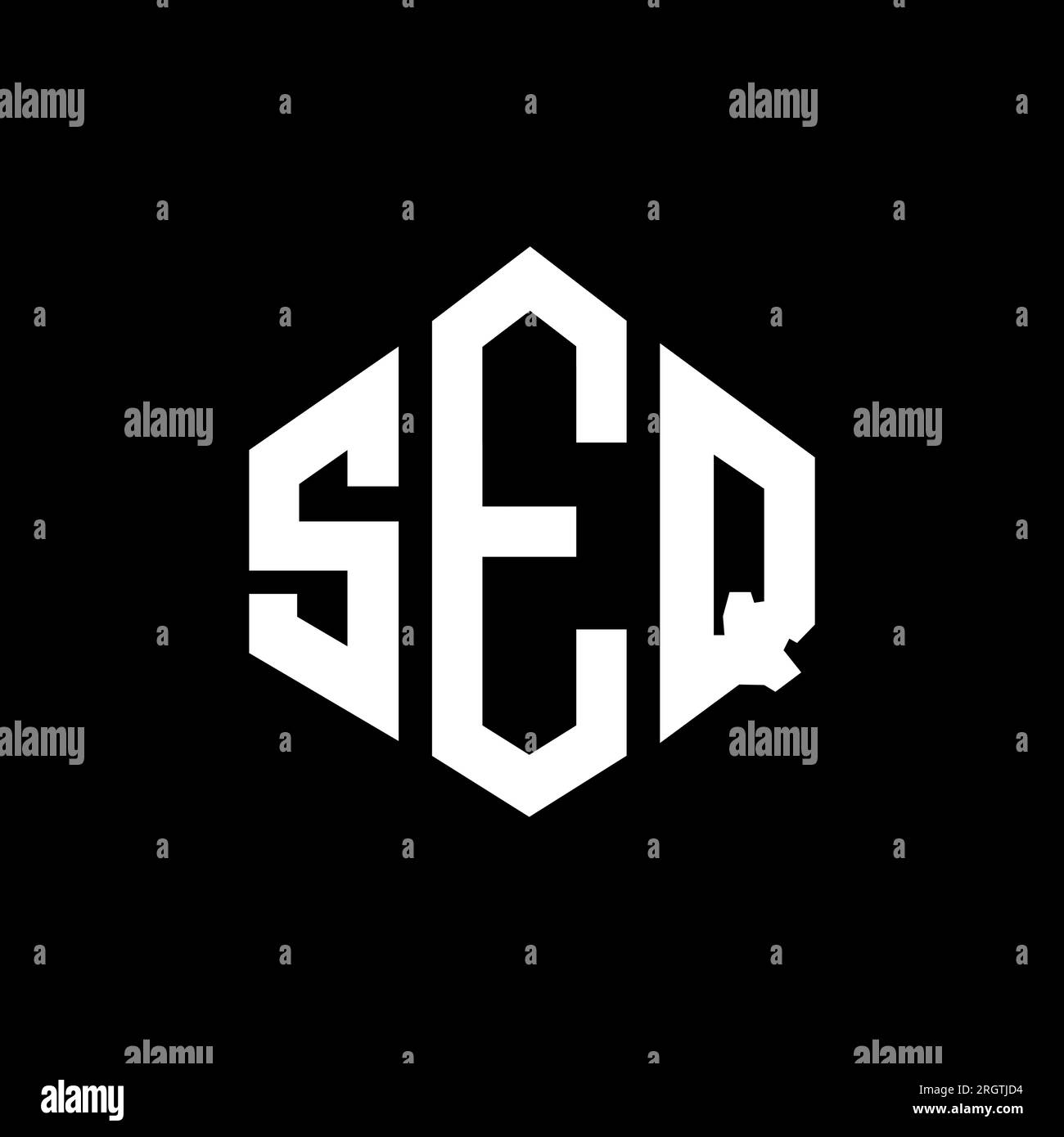 Lettre seq logo Banque d'images noir et blanc - Alamy