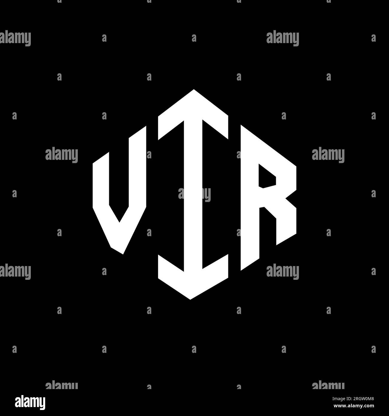 Logo de lettre VIR avec forme de polygone. Polygone VIR et logo en ...