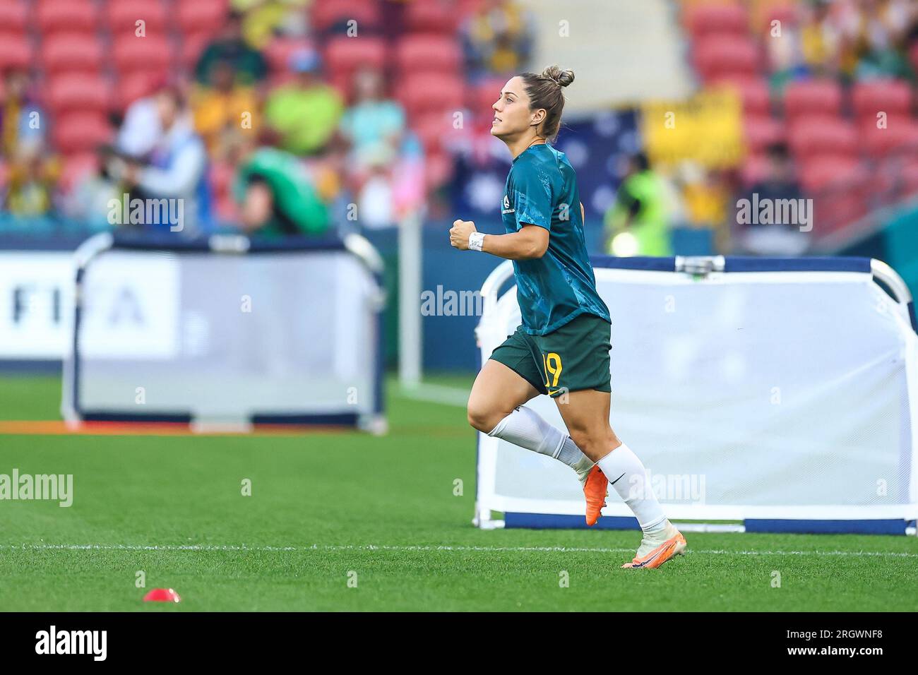 Katrina Gorry #19 de l'Australie lors de l'échauffement d'avant-match ...