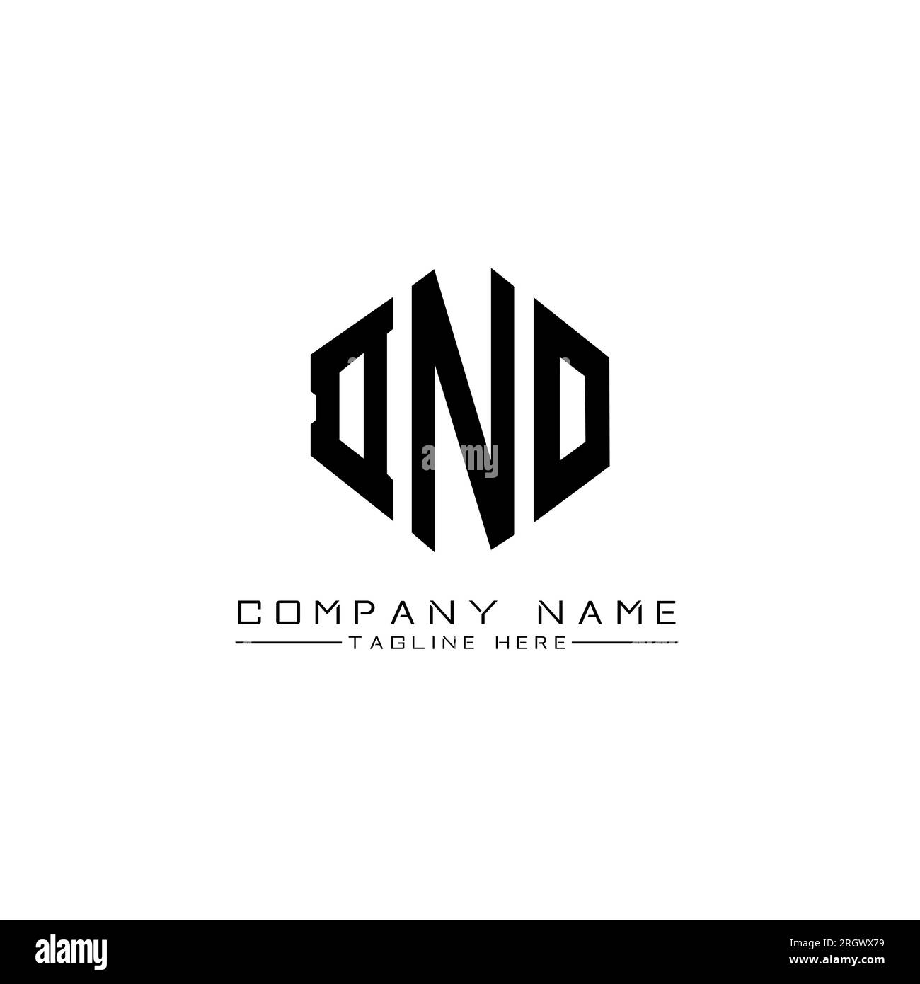 Conception De Logo De Lettre Dno Avec Forme De Polygone Conception De Logo En Forme De Polygone