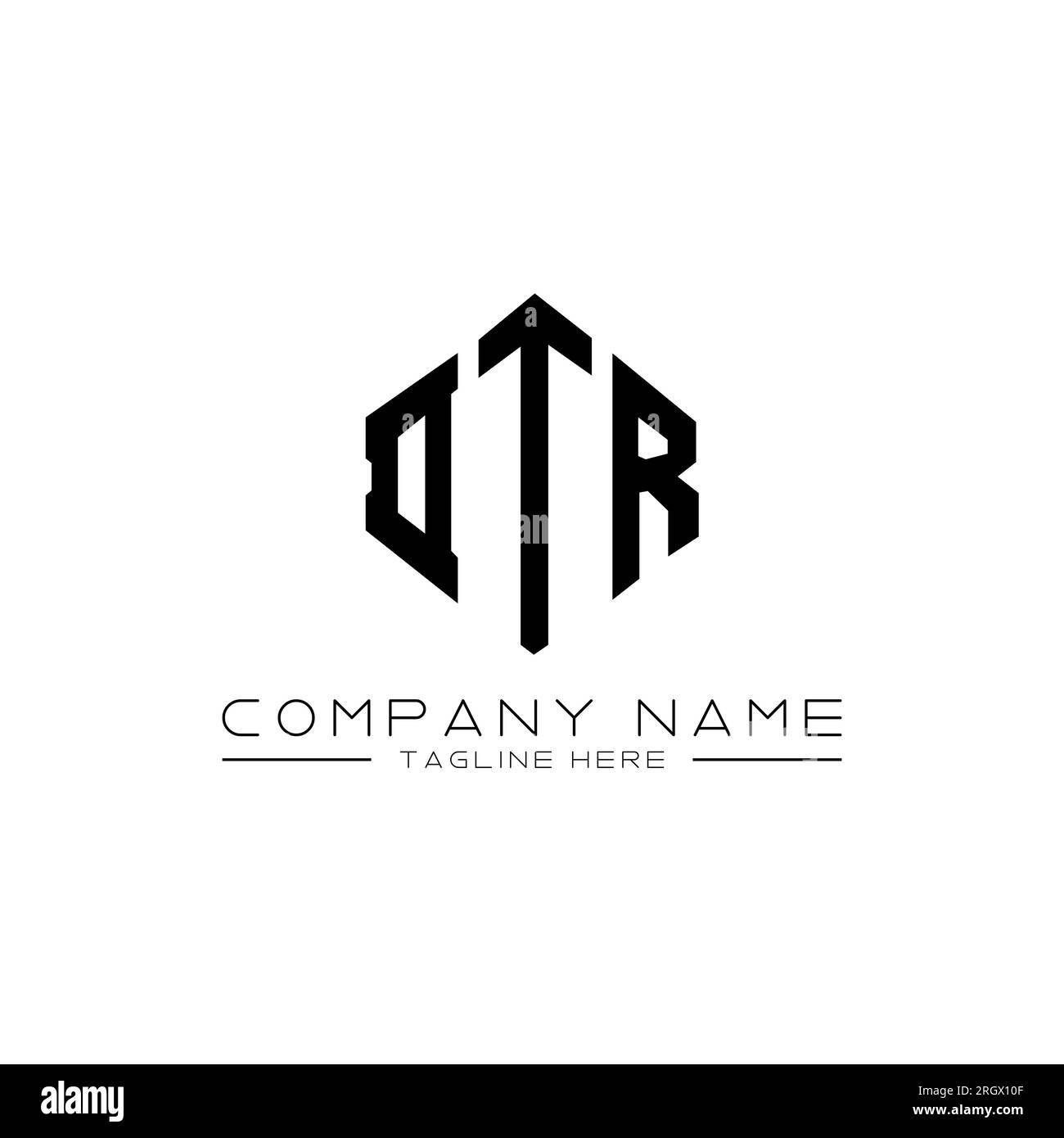 Conception De Logo De Lettre Dtr Avec Forme De Polygone Design De Logo En Forme De Polygone Et