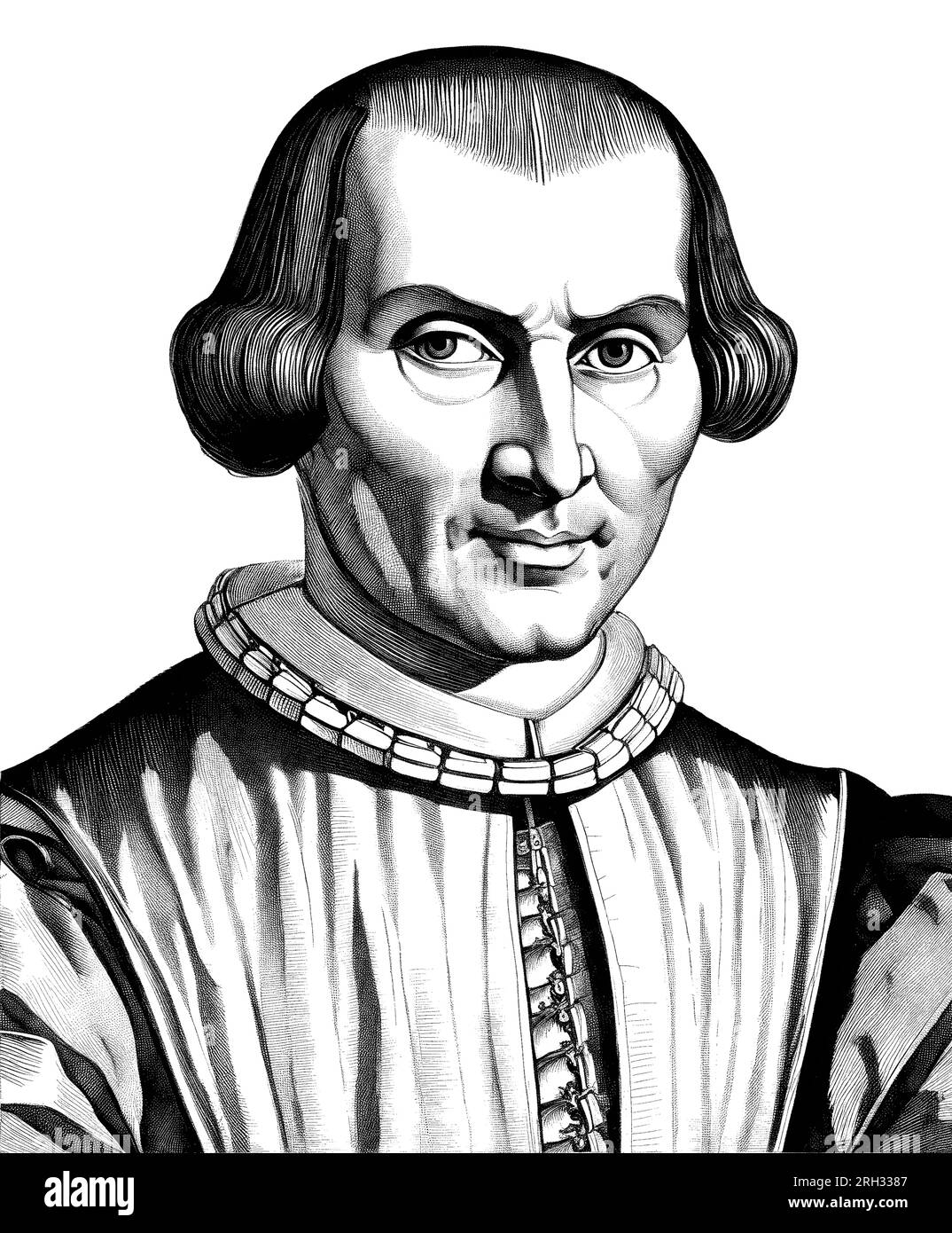 Prince gravure illustration portrait dessin animé Banque d'images ...