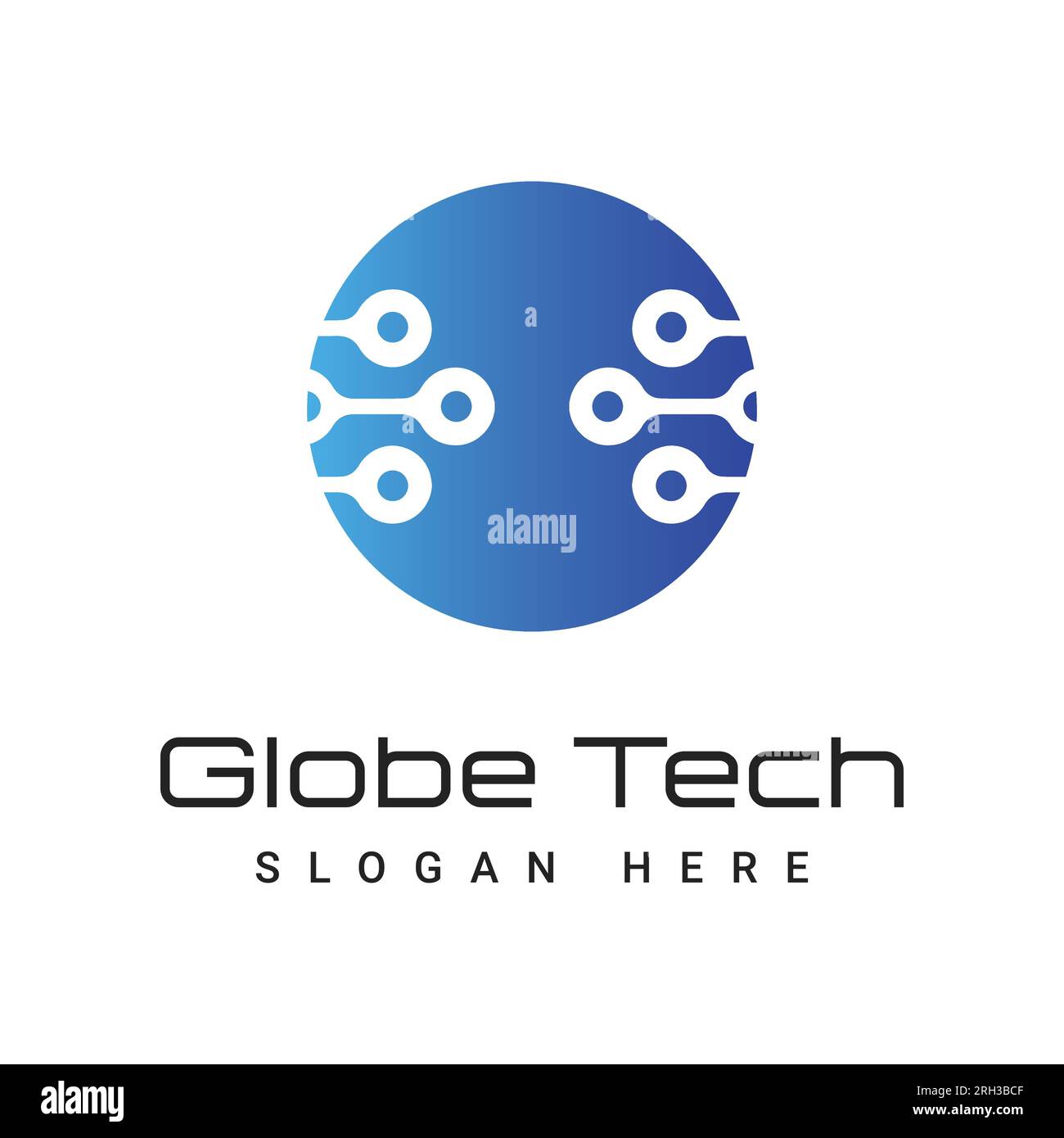 Globe Tech logo Design logo rond Globe logotype Image Vectorielle Stock - Alamy