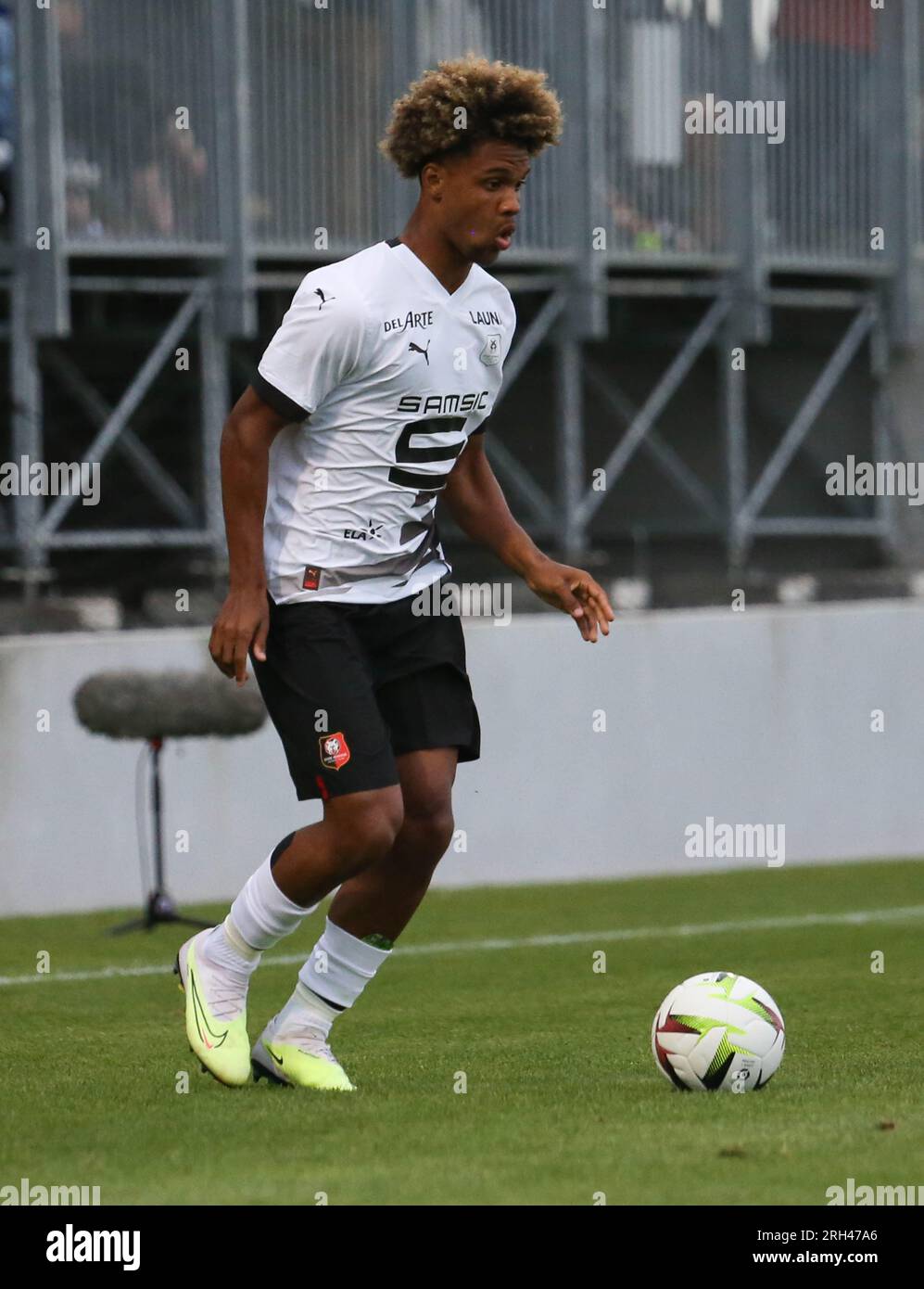 Mathis Lambourde du Stade Rennais lors de l'ami 2023 entre Stade Rennais et Stade Brestois le 26 ...