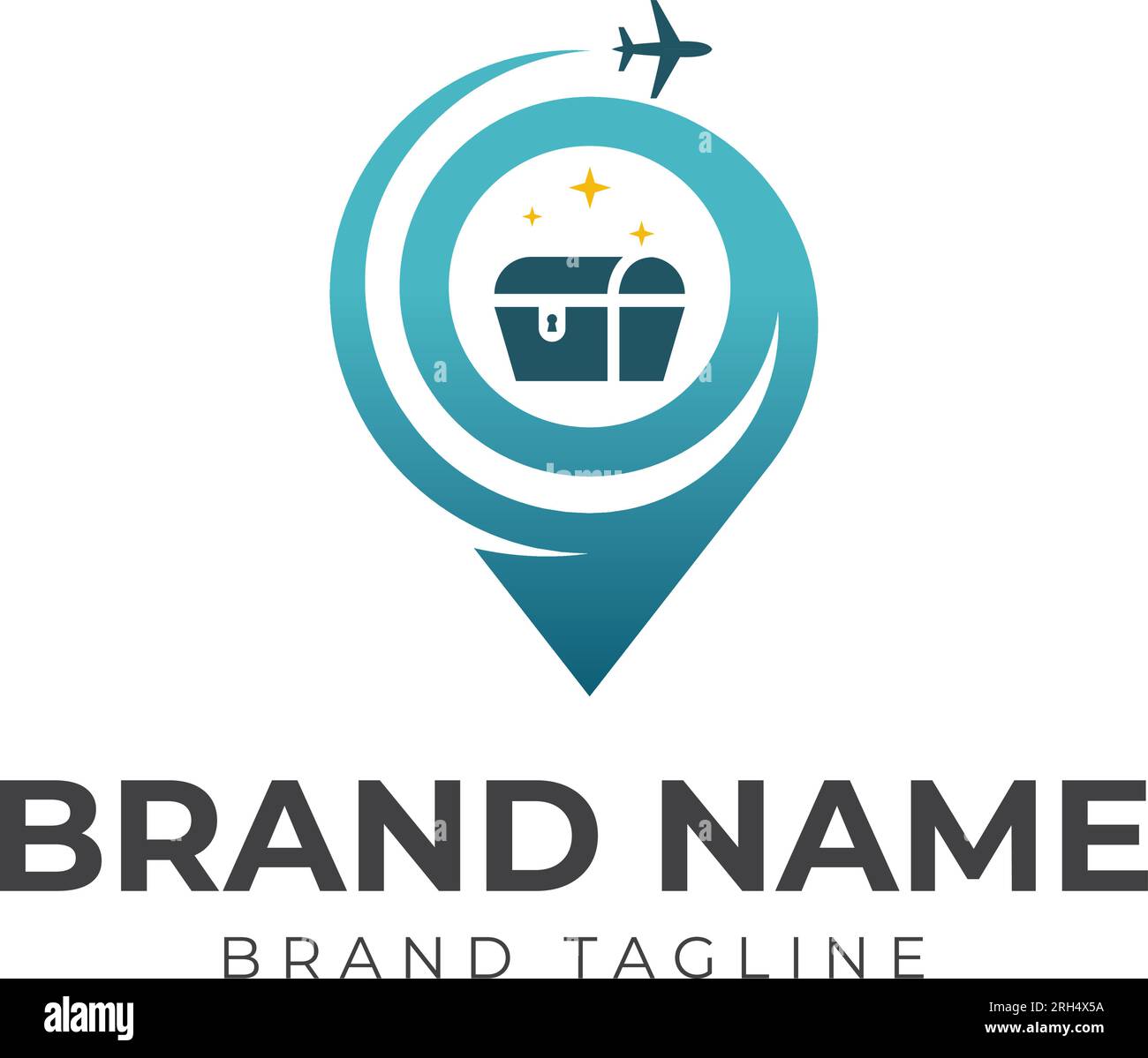 logo treasure travelling. combinaison de logo faite de trésor et logo ...