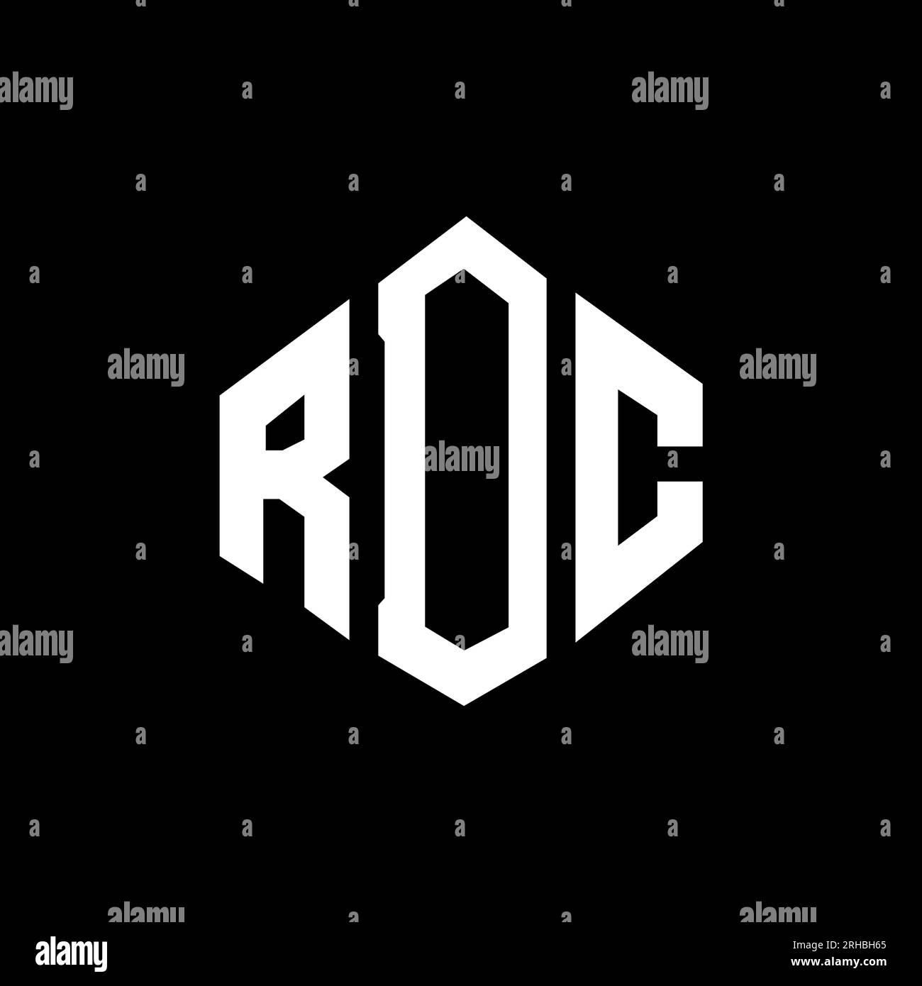 Logo de la lettre RDC avec forme polygonale. Logo en forme de polygone ...