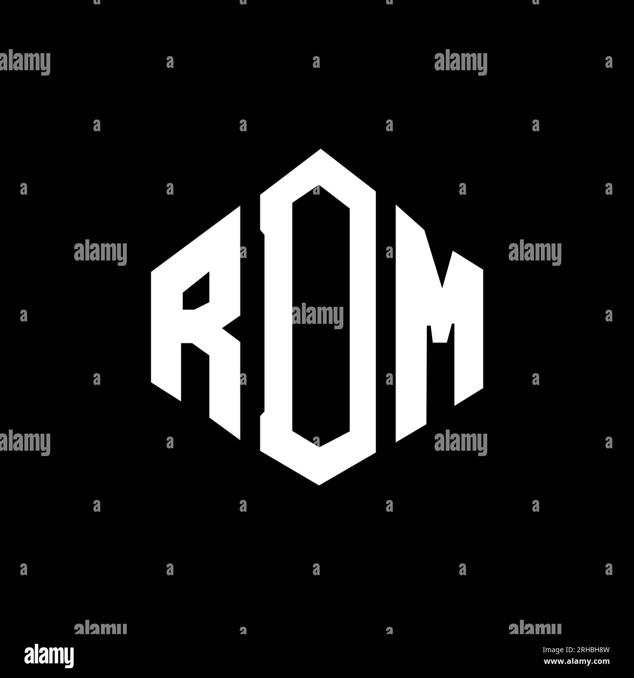 Logo de lettre RDM avec forme de polygone. Polygone RDM et logo en ...