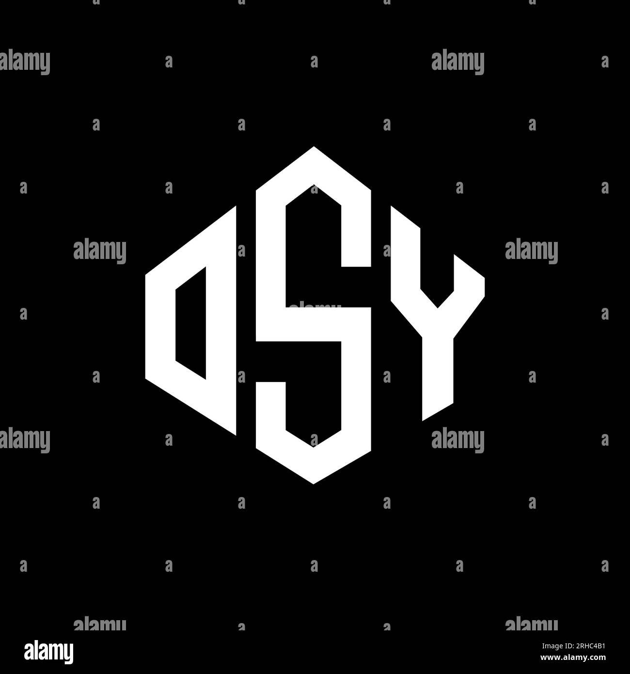 Conception de logo de lettre OSY avec forme de polygone. Conception de ...