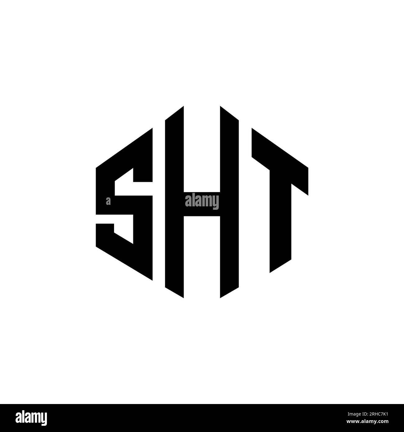 Lettre sht logo Banque d'images noir et blanc - Alamy
