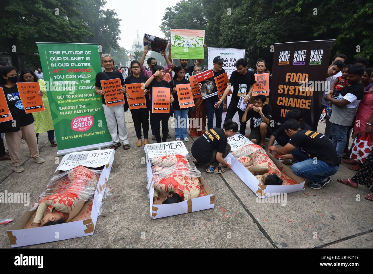 Non exclusif : 15 août 2023, Kolkata, Inde. Les activistes amoureux des ...