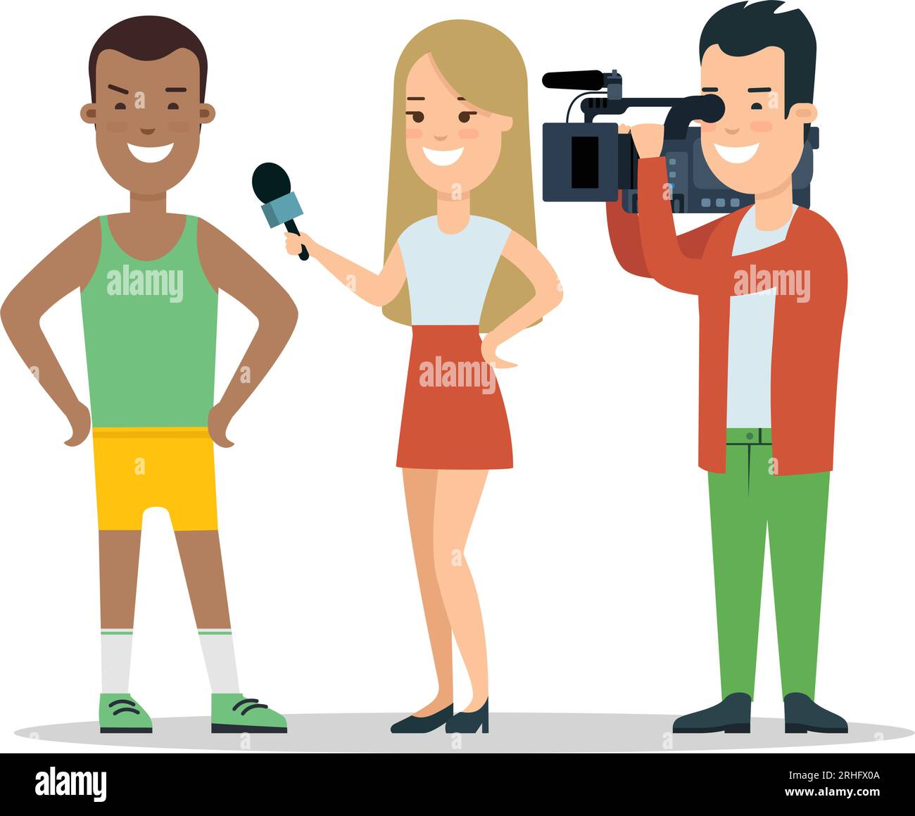 Journaliste sportif Banque d'images vectorielles - Alamy