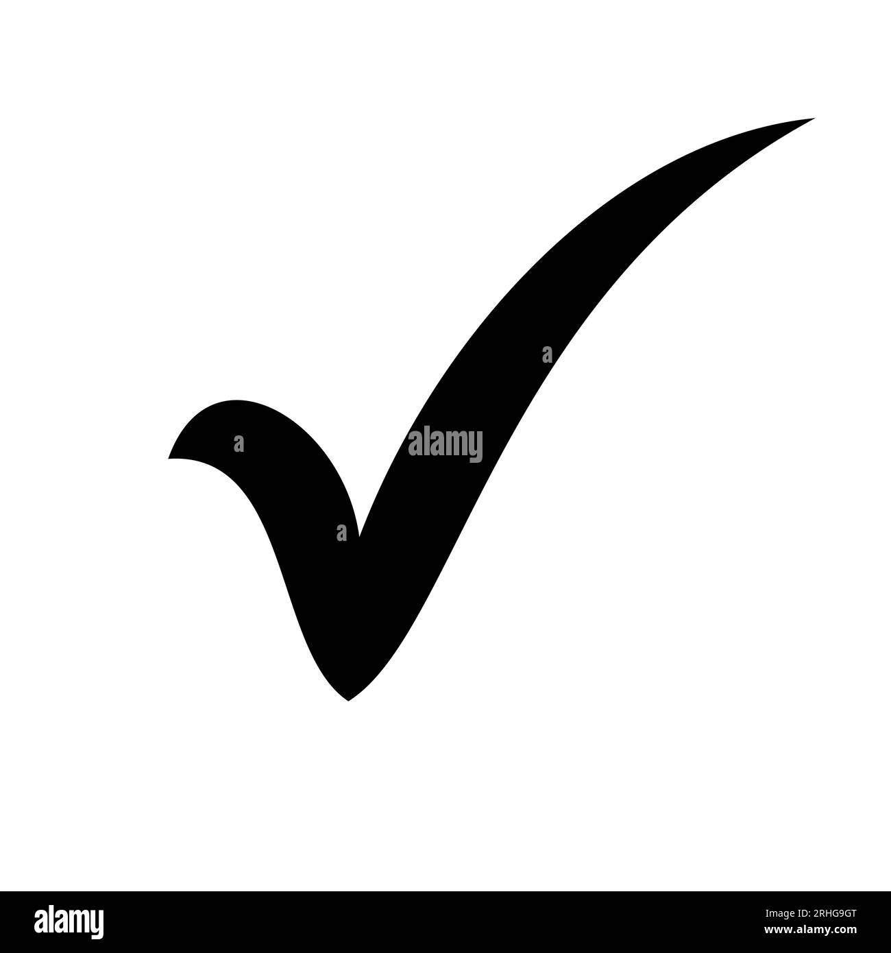 Circle tick check mark symbol Banque d'images détourées - Alamy