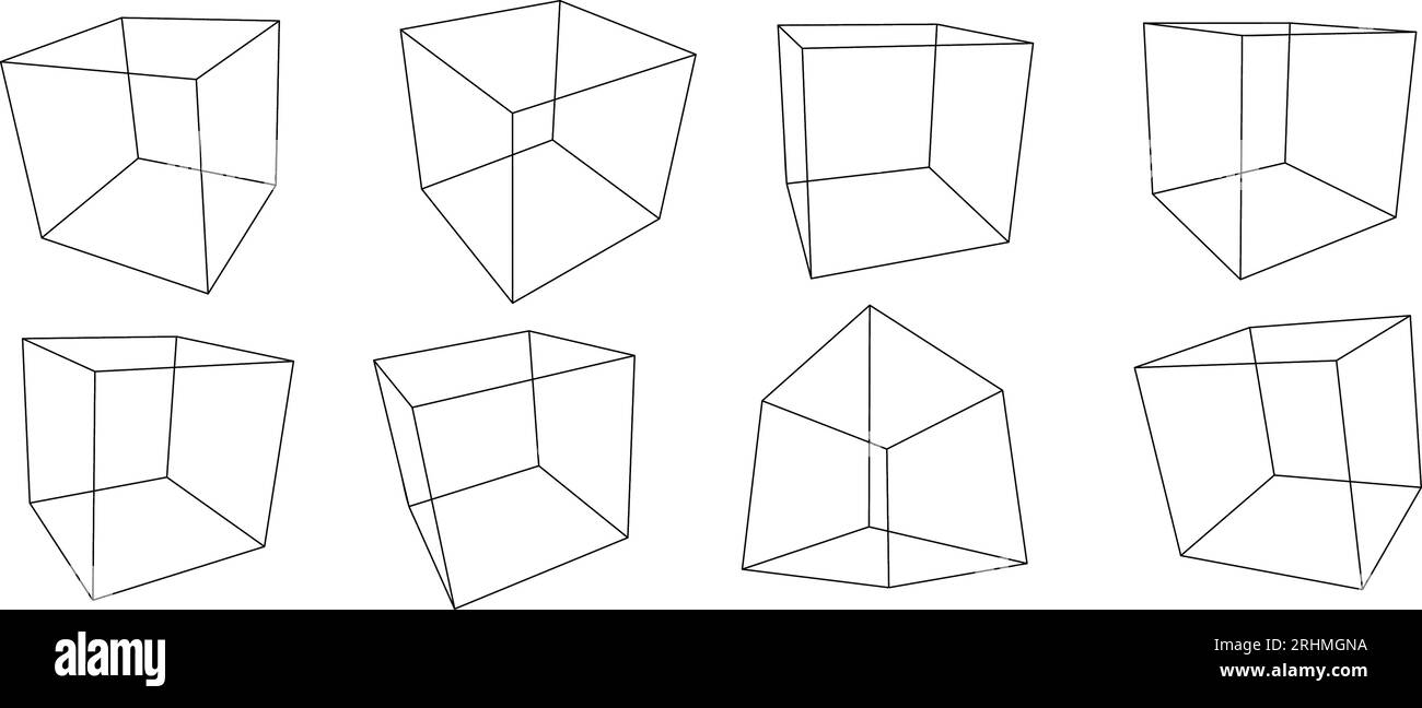 Formes cubiques Banque d'images noir et blanc - Alamy