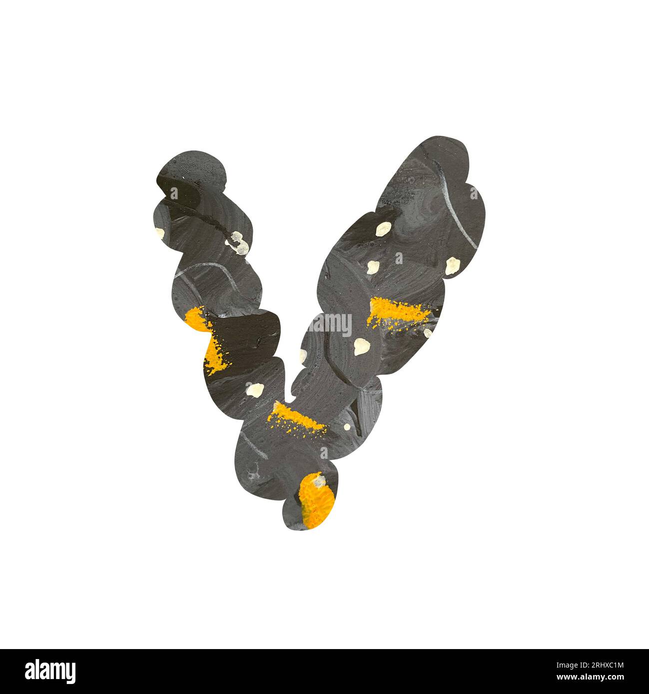 Lettre cursive majuscule v Banque de photographies et d’images à haute ...