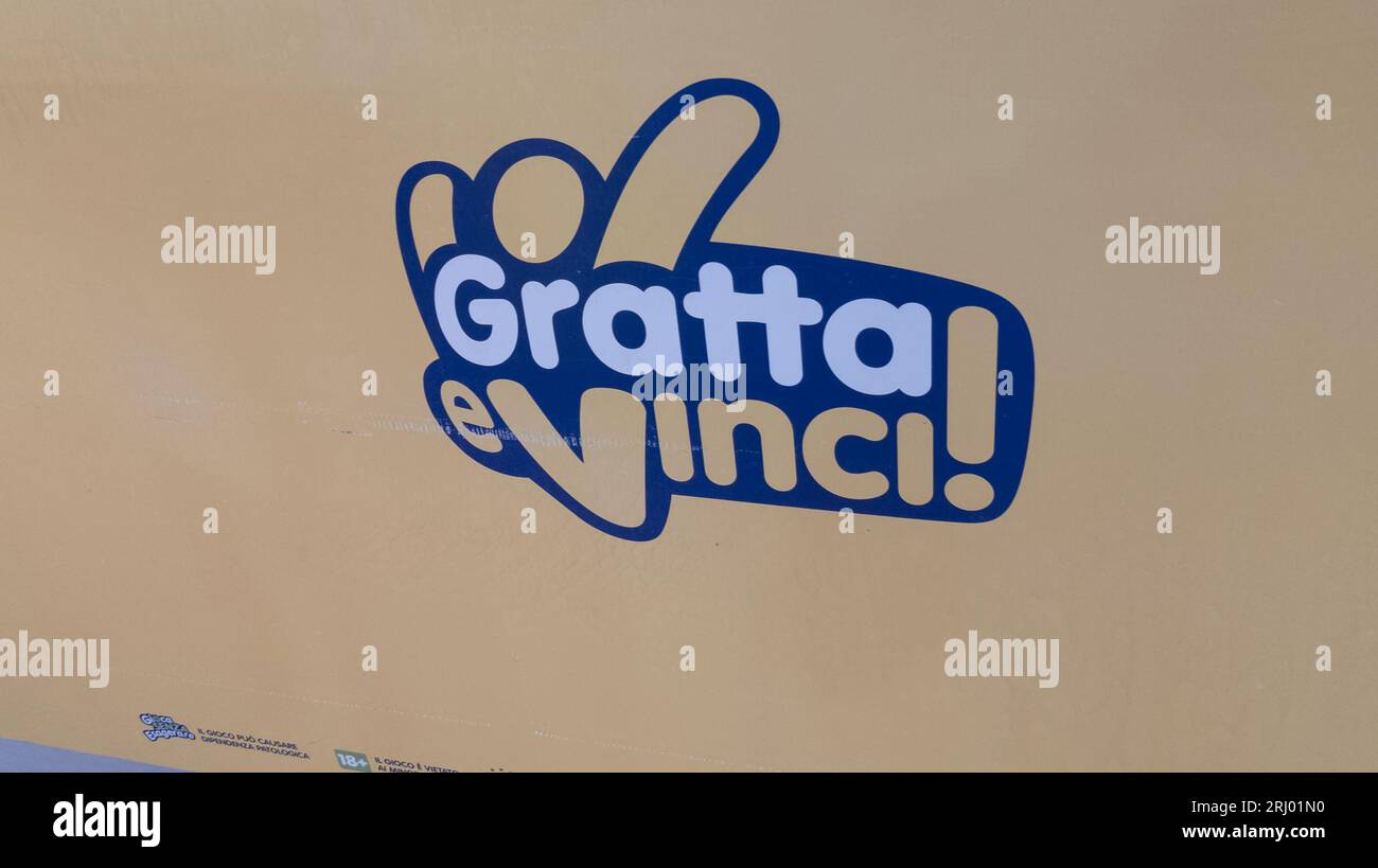 Milan , Italie - 08 17 2023 : Gratta e vinci logo marque italie ...