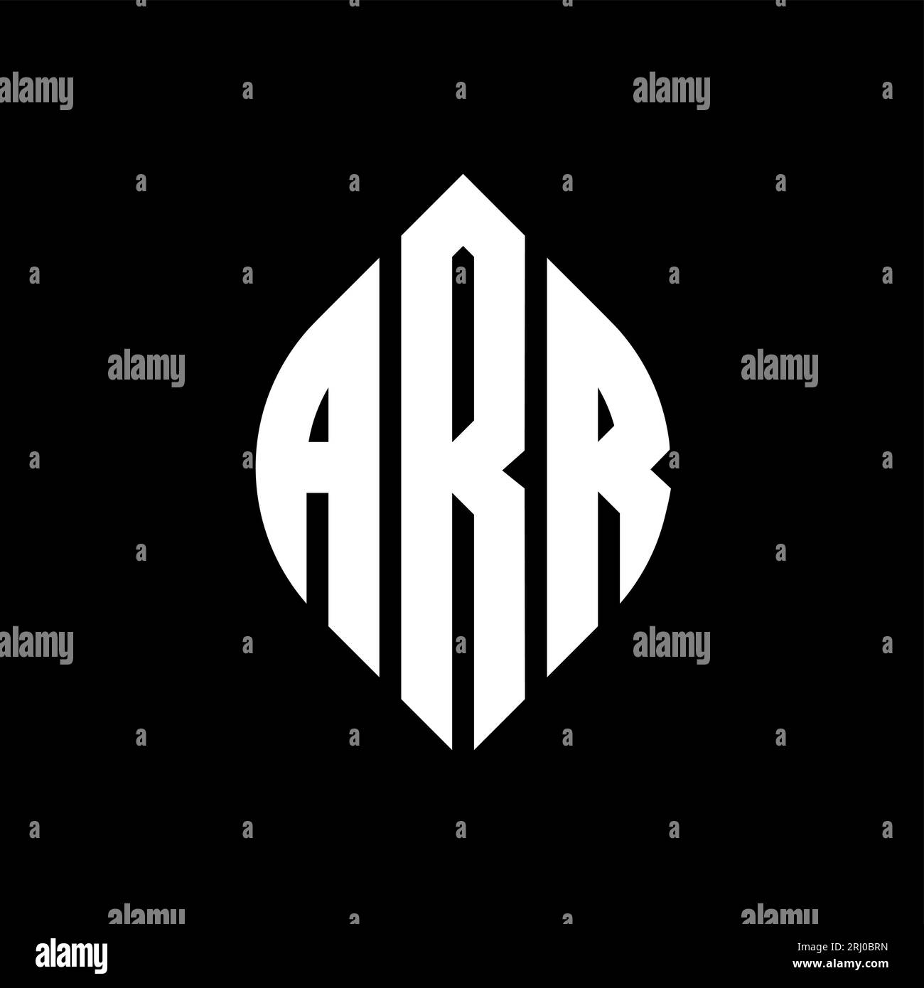 Logo de lettre cercle ARR avec forme de cercle et d'ellipse. Lettres ...