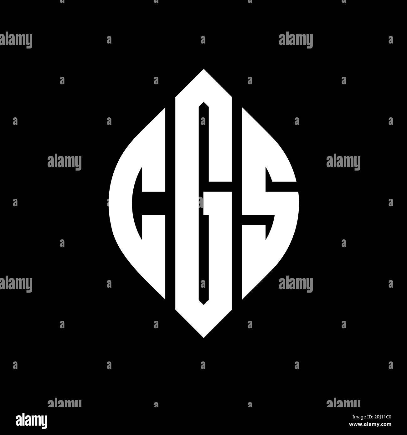 Logo de lettre cercle CGS avec forme de cercle et d'ellipse. Lettres ...