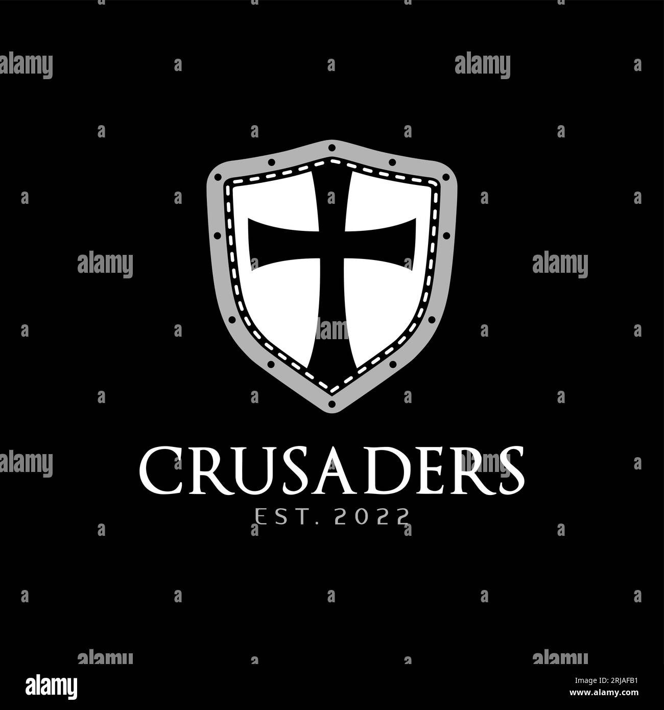 Knight cross Banque d'images noir et blanc - Alamy