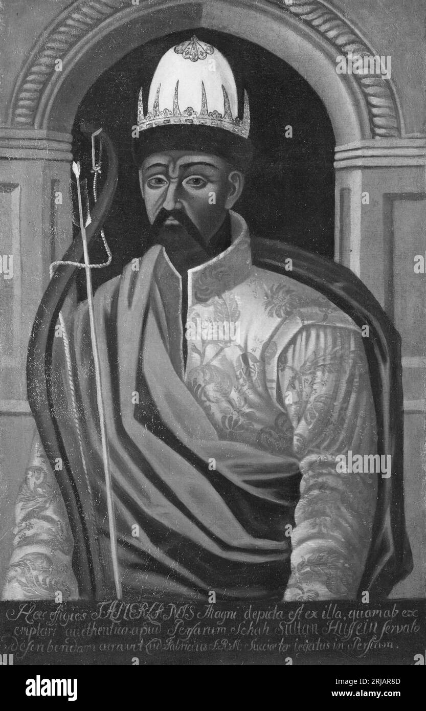 Mongol art oeuvre Banque d'images noir et blanc - Alamy
