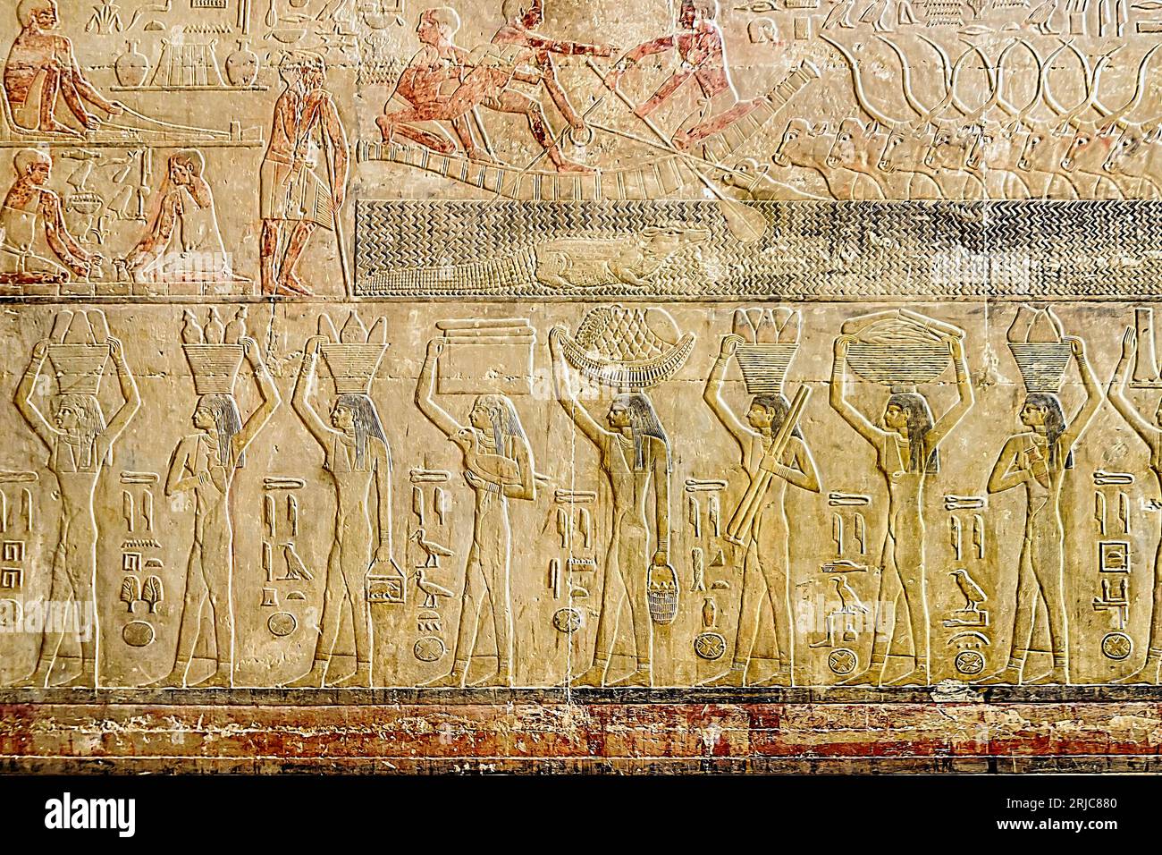 Fresque égyptienne frise Banque de photographies et d’images à haute ...