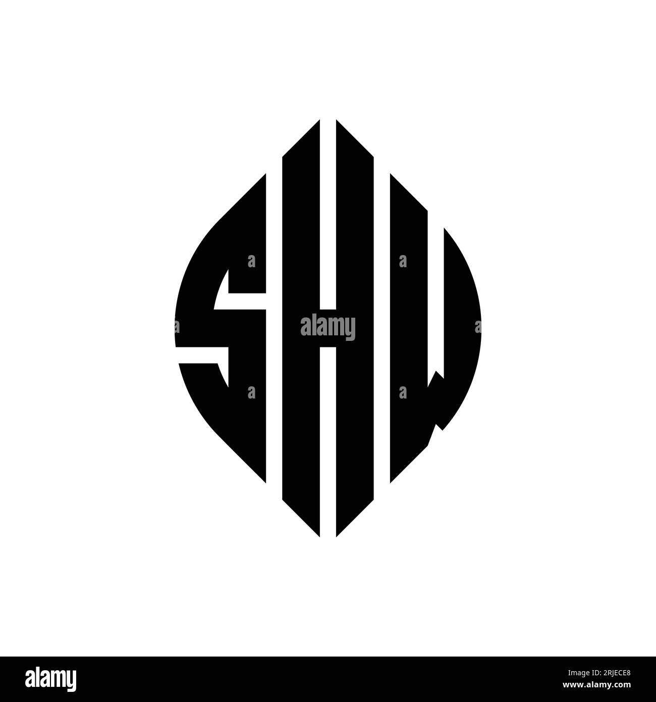 Lettre shw logo Banque d'images noir et blanc - Alamy
