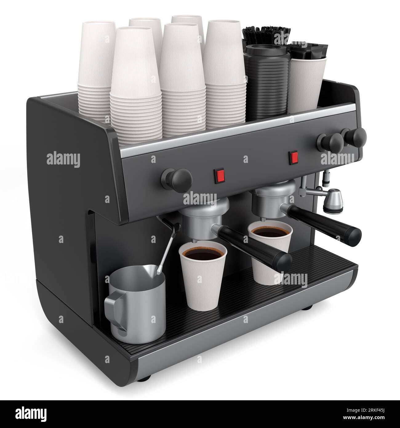 Machine à café expresso professionnelle avec corne pour tasses en ...