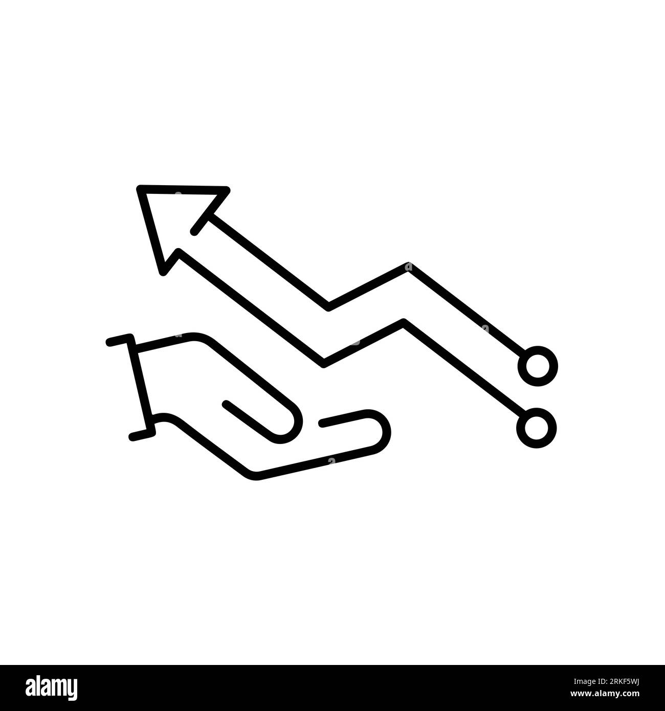 icône de motivation accrue, amélioration de la croissance du graphique ...