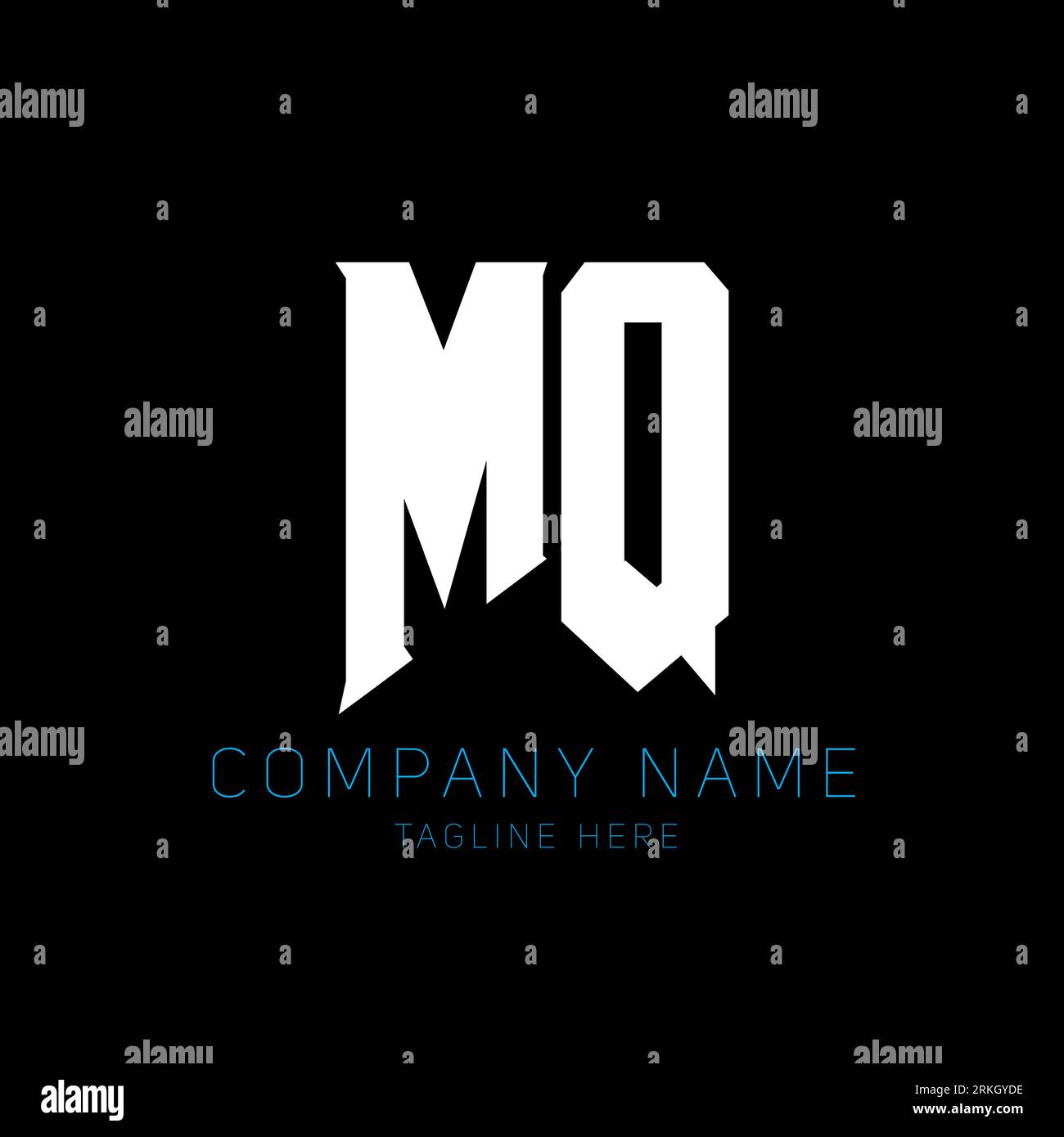 Conception du logo MQ Letter. Lettres initiales icône du logo de MQ ...