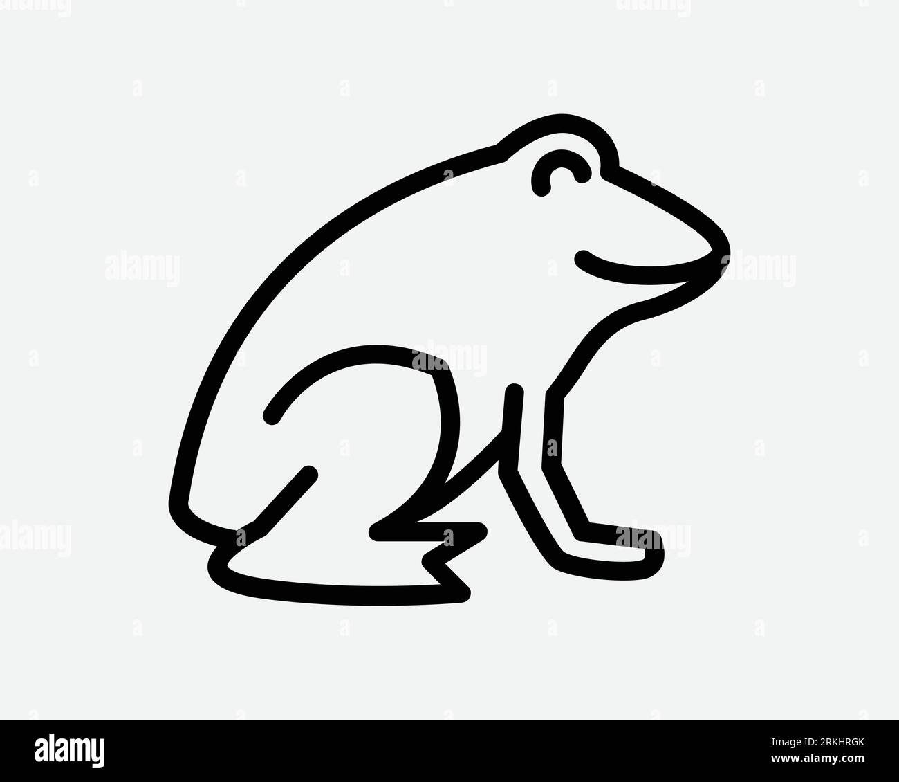 Frog icône Cute Cartoon Toad faune Zoo animal de compagnie Tropical ...