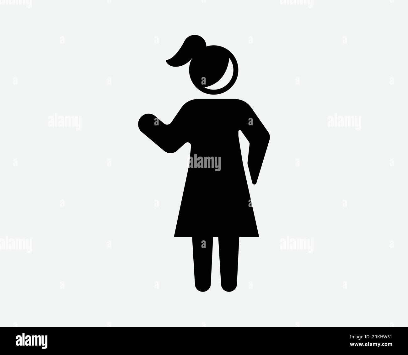 Dame salutation Banque d'images vectorielles - Alamy