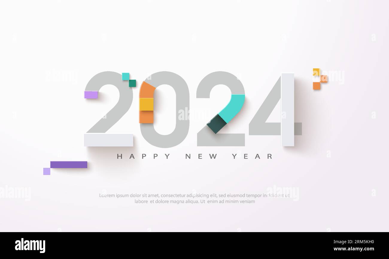 Design moderne et unique 2024. salutations et invitations pour le ...