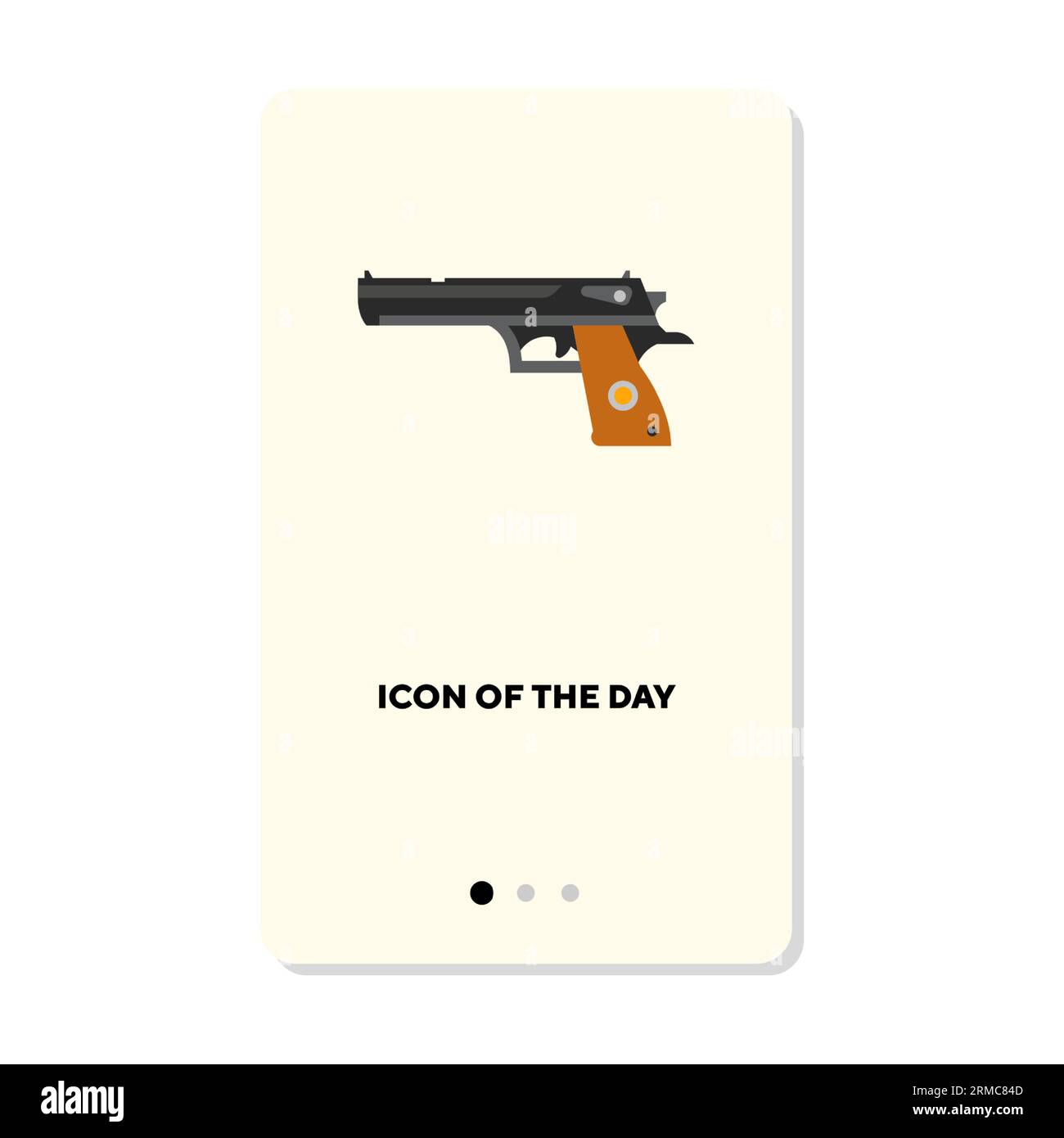 Icône vectorielle plate d'arme de poing ou de mitrailleuse Image ...