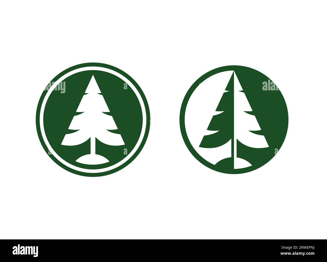 Présentation de notre modèle de conception de logo naturel Pine Tree ...
