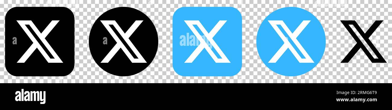 Icônes X. Twitter nouveau logo. Illustration vectorielle isolée sur ...